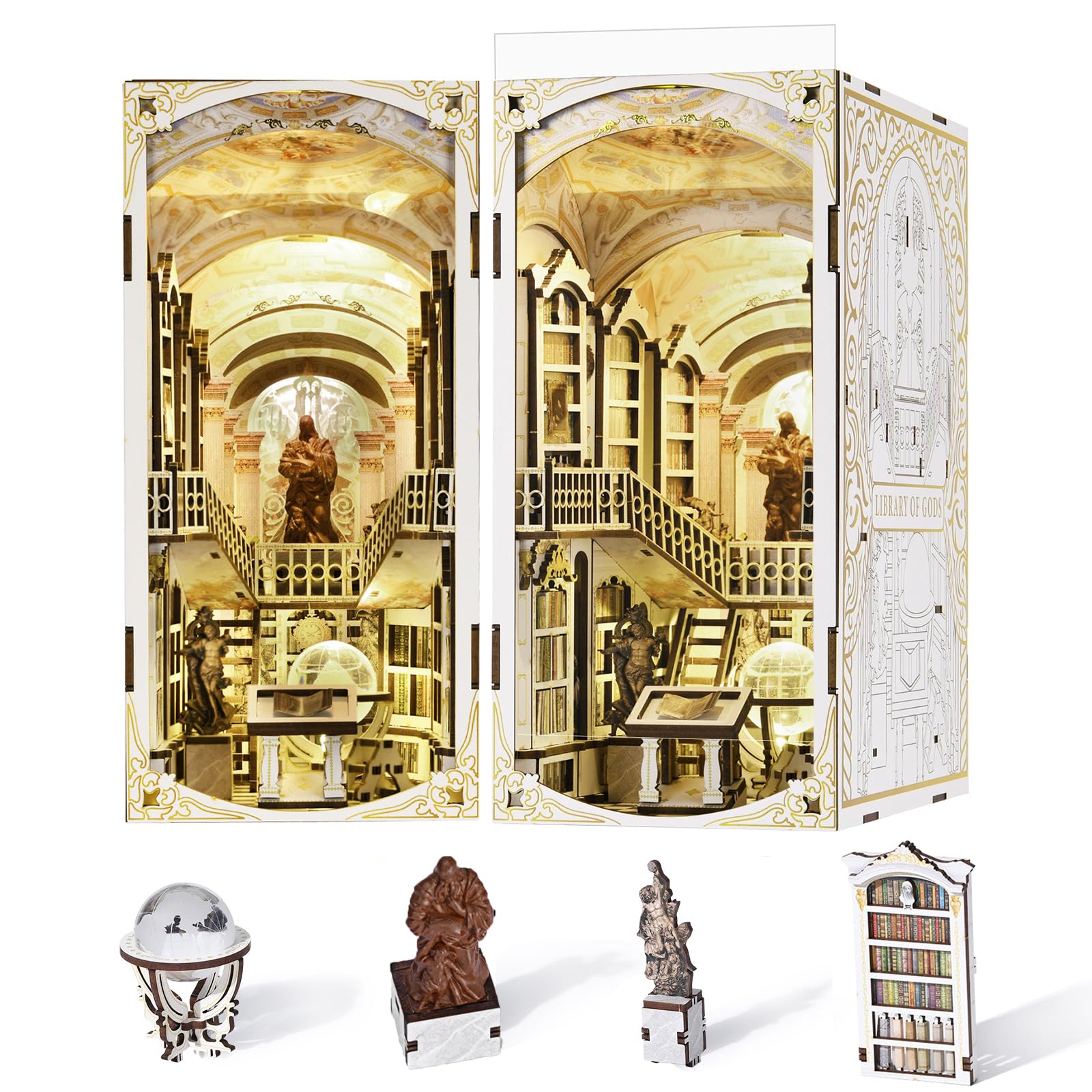 Snapklik.com : MiniCity Book Nook Kit, DIY Miniature Dollhouse Booknook ...