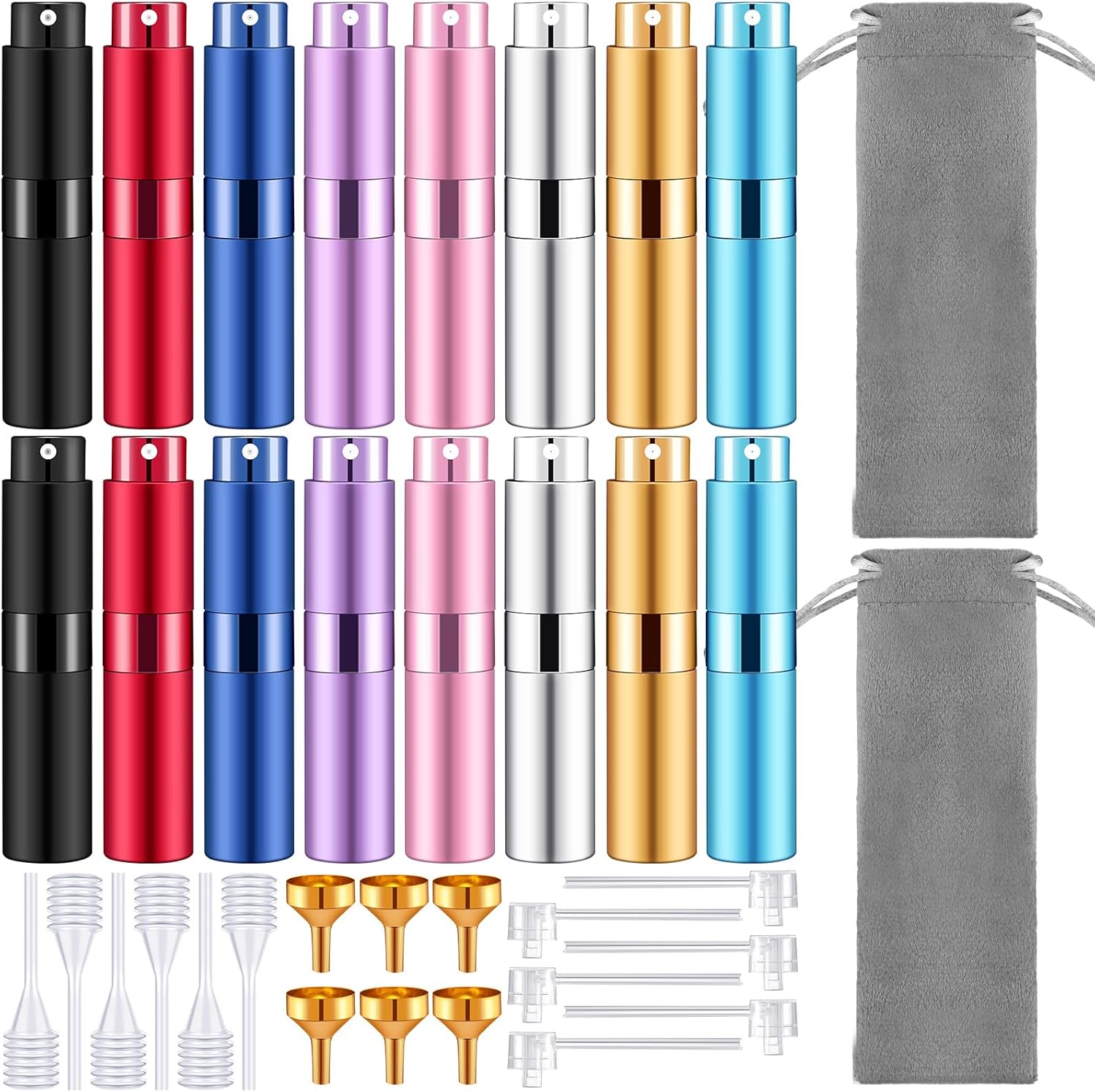 Amazon.com: Honeydak 16 Pack 8 ml Refillable Perfume Atomizer Mini ...