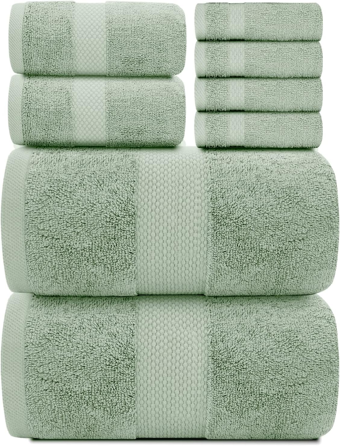 Amazon.com: Superior Egyptian Cotton 6-Piece Towel Set, Bathroom ...