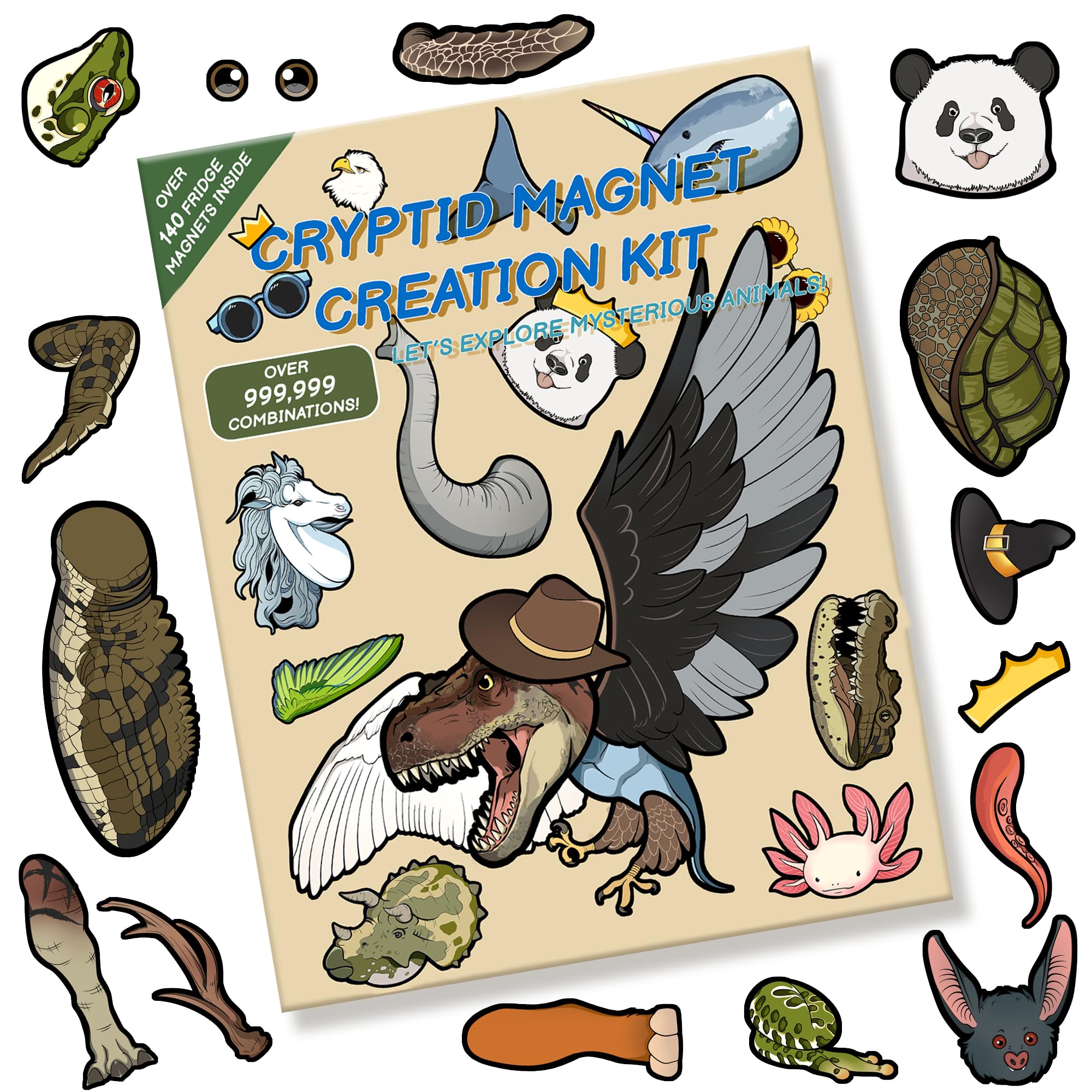 Amazon.com: EGNGY 149 Pcs Cryptid Magnet Creation Kit, 7 Sheets of 9"x11" Make Your Own Animal ...
