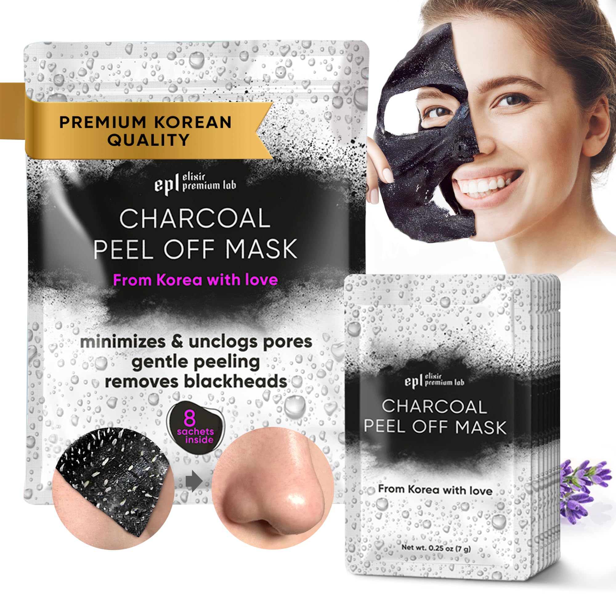 Amazon.com : Charcoal Face Mask Peel Off for Women, Men - Blackhead ...
