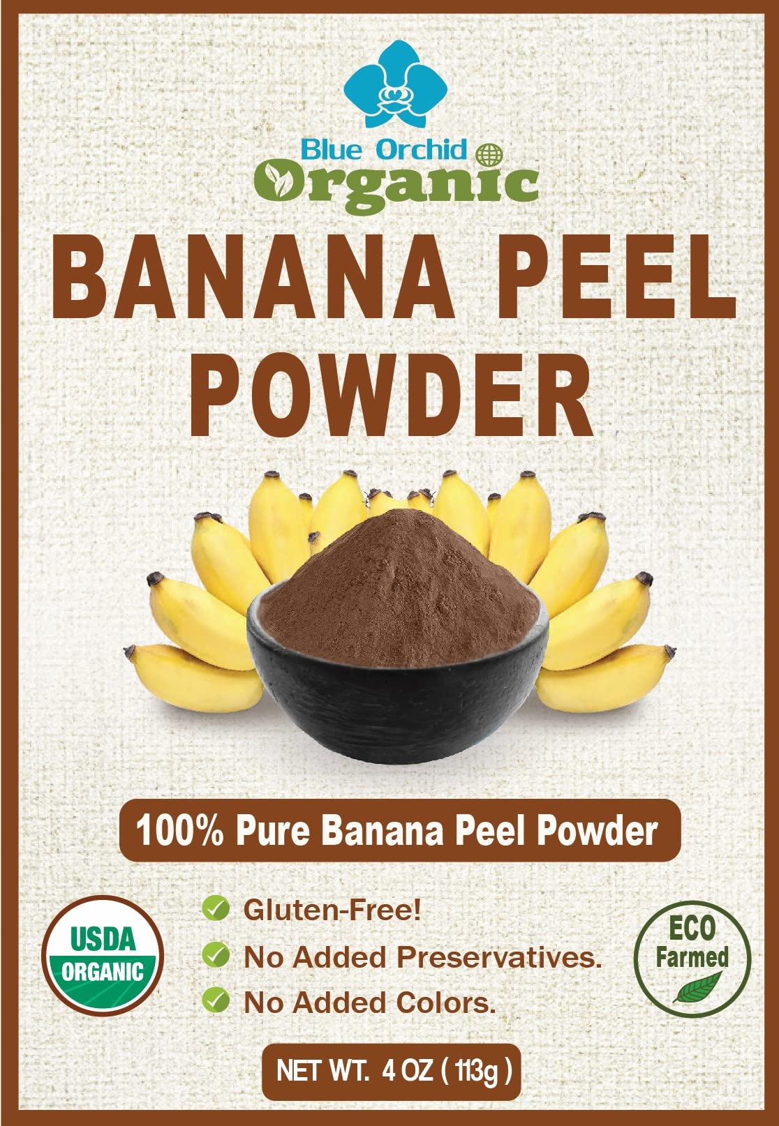 Amazon.com : Organic Banana Peel Powder - All Natural One Ingredient 4 ...