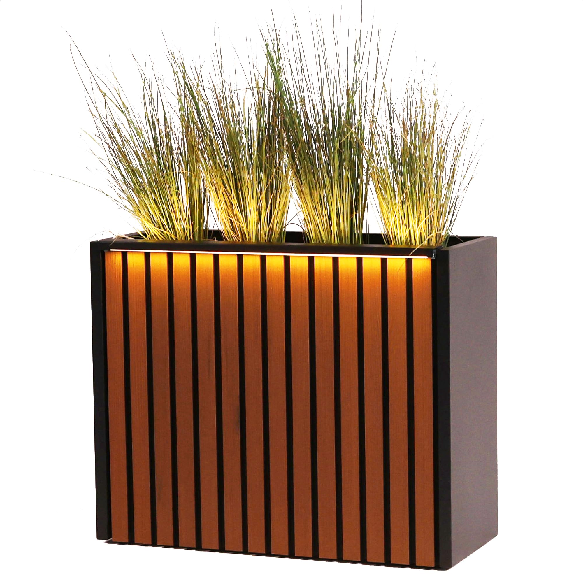 Amazon.com : GSK LED Metal Planter Boxes WPC Wood Like Decorate LED ...