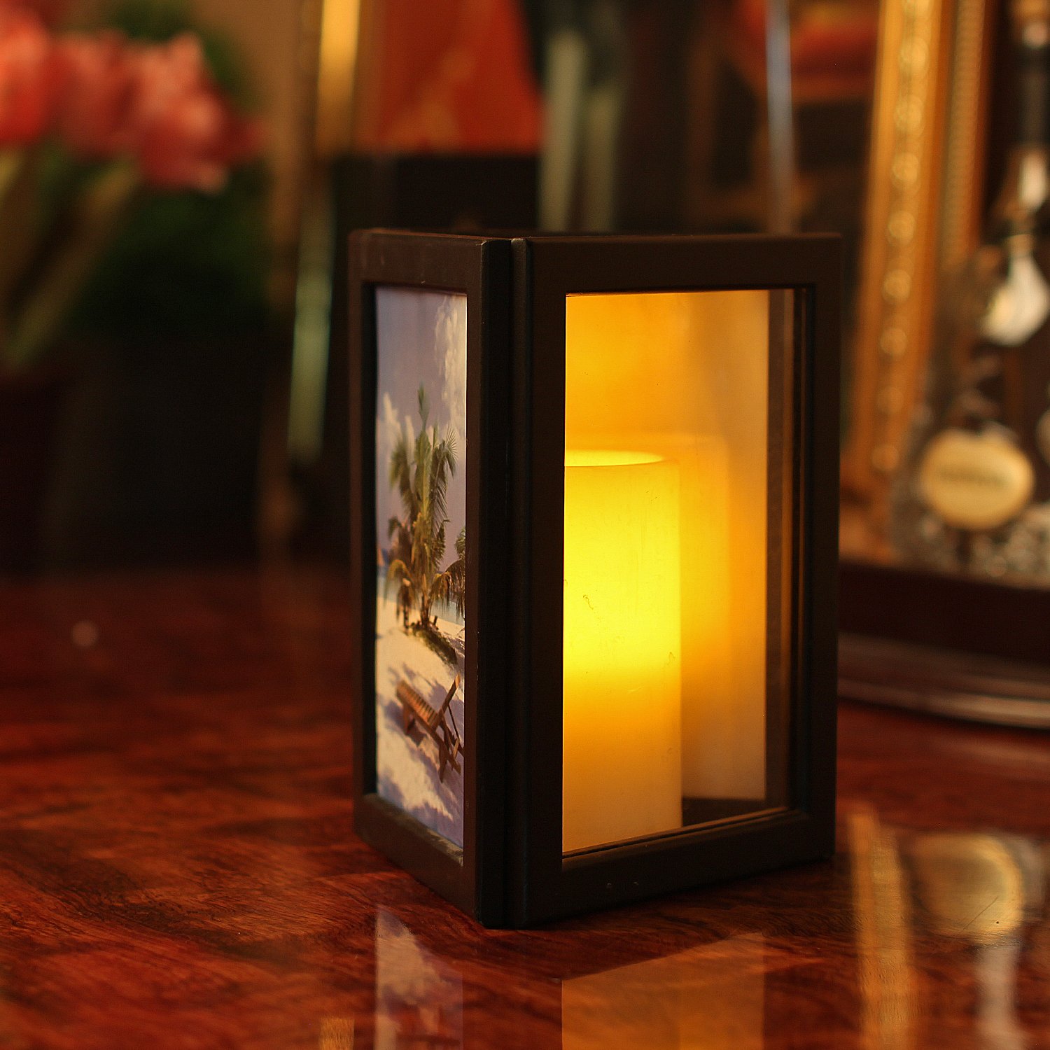 simpdecor Picture Frame 5x7 inch Three-Sided Photo Frame with Light ...