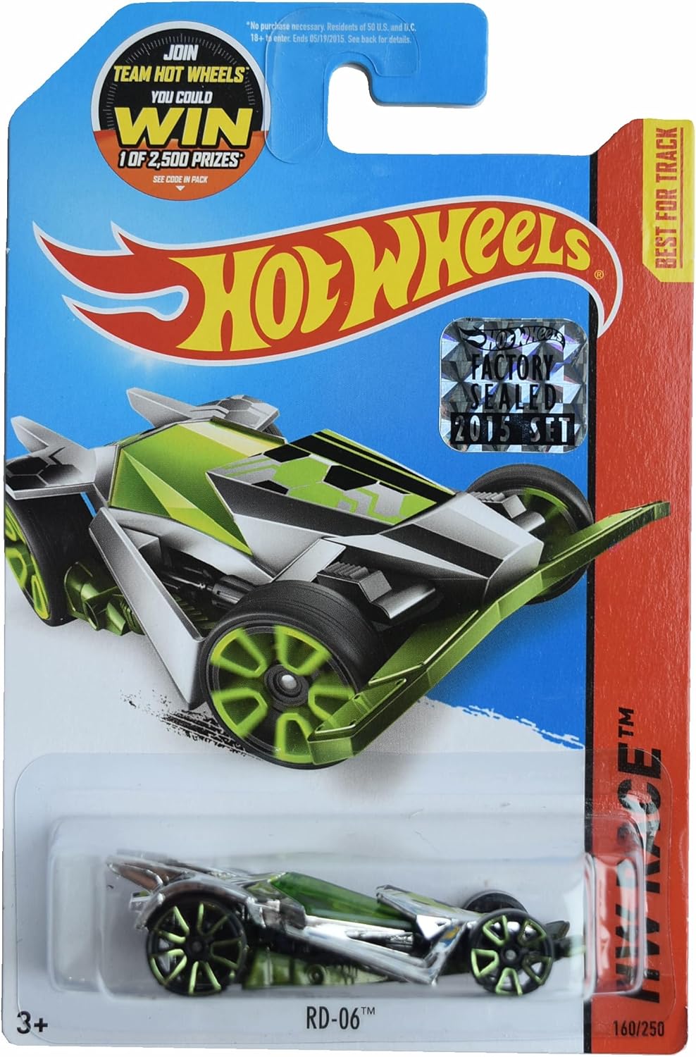 Amazon.com: Hot Wheels RD-06, HW Race 160/250 [Chrome/Green] : Toys & Games