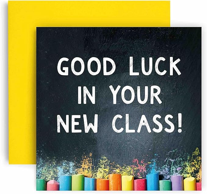 Huxters Good Luck Card for Children First Day at Class school ...