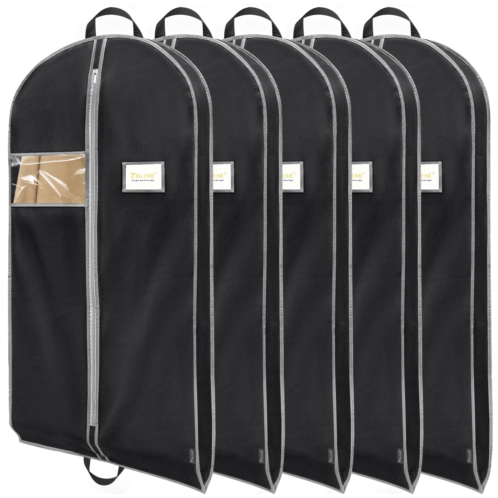 Amazon.com | BALEINE 5PK Heavy Duty Garment Bag with Shoe Storage ...