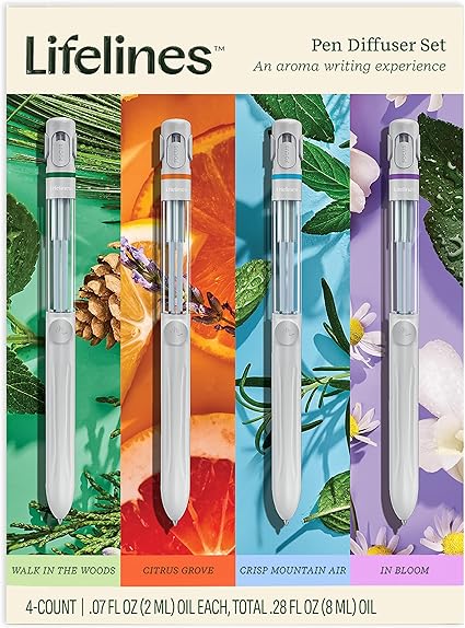 Amazon.com : Lifelines Pen Diffuser Set, 4-Pack - 1mm Black Ballpoint ...