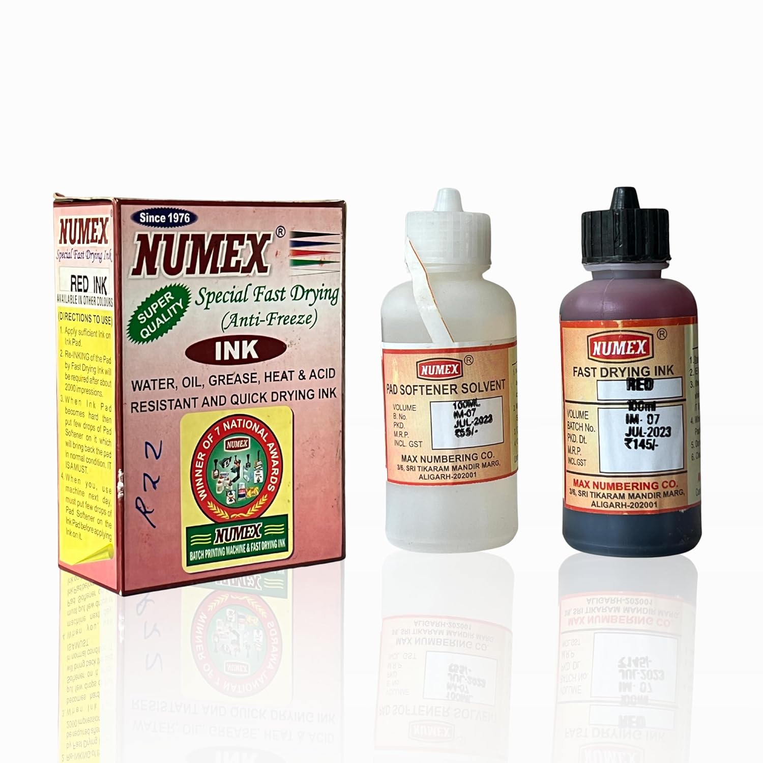 Numex 100ml Black Ink – Fast-Drying, Water, Oil, Heat & Acid Resistant ...
