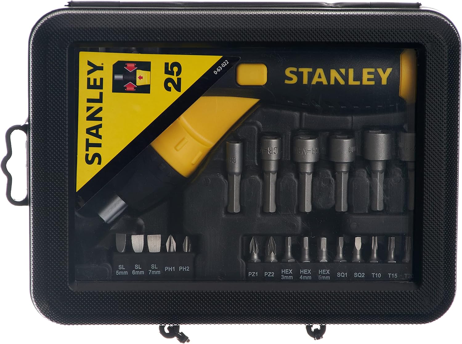 Stanley 0-63-022 Pistol Grip Screwdriver, Multi-Colour, Set Of 24 Piece ...