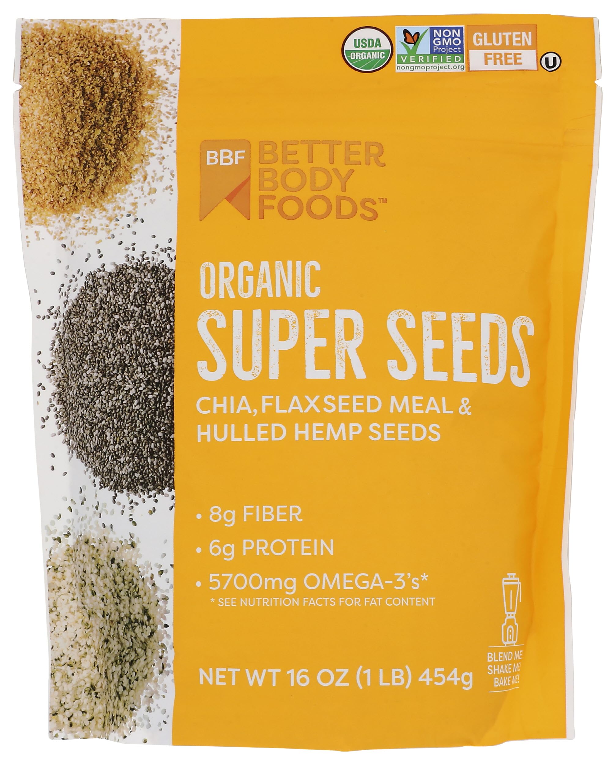 Amazon.com : BetterBody Organic Super Seed Blend, Non GMO, 16 Ounces ...