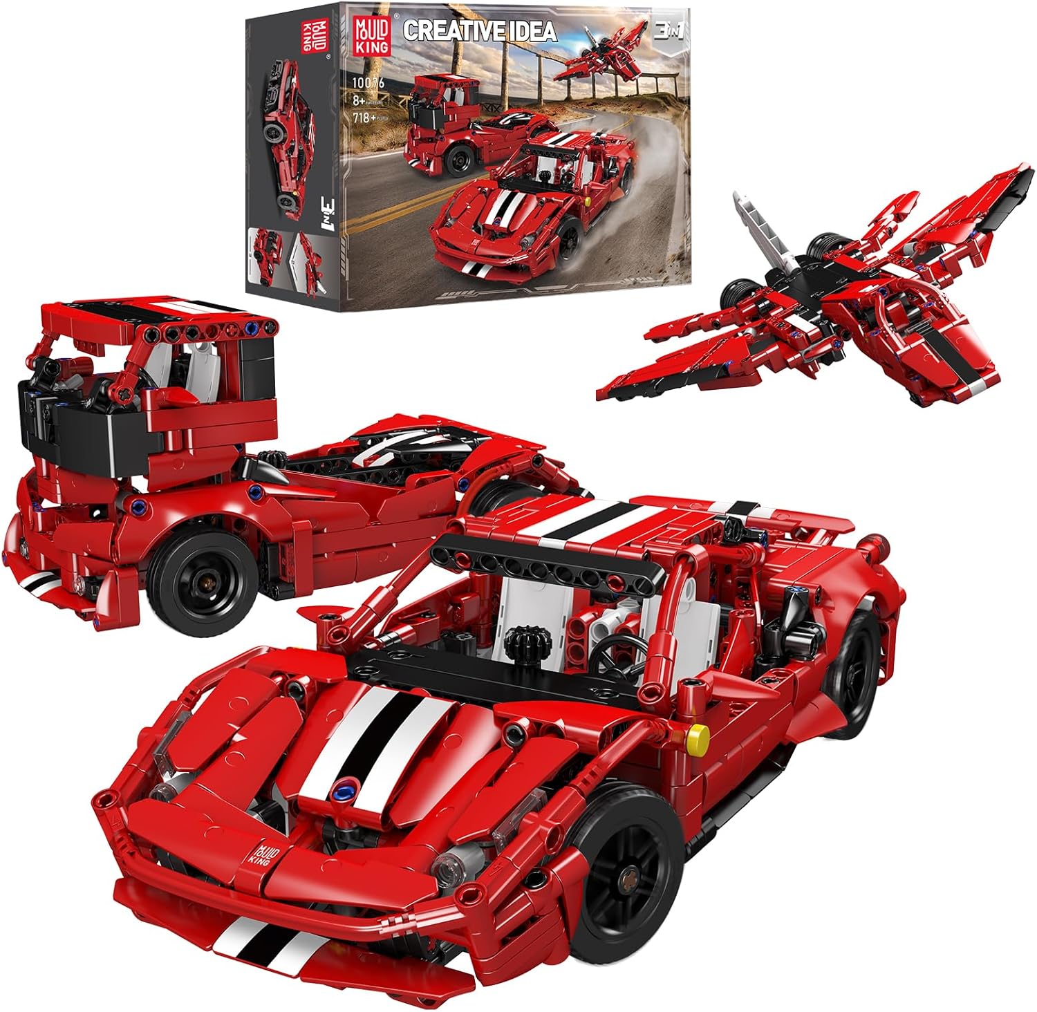 Mould King 10076 THREE Variable Sports Car for Speed Champions ...
