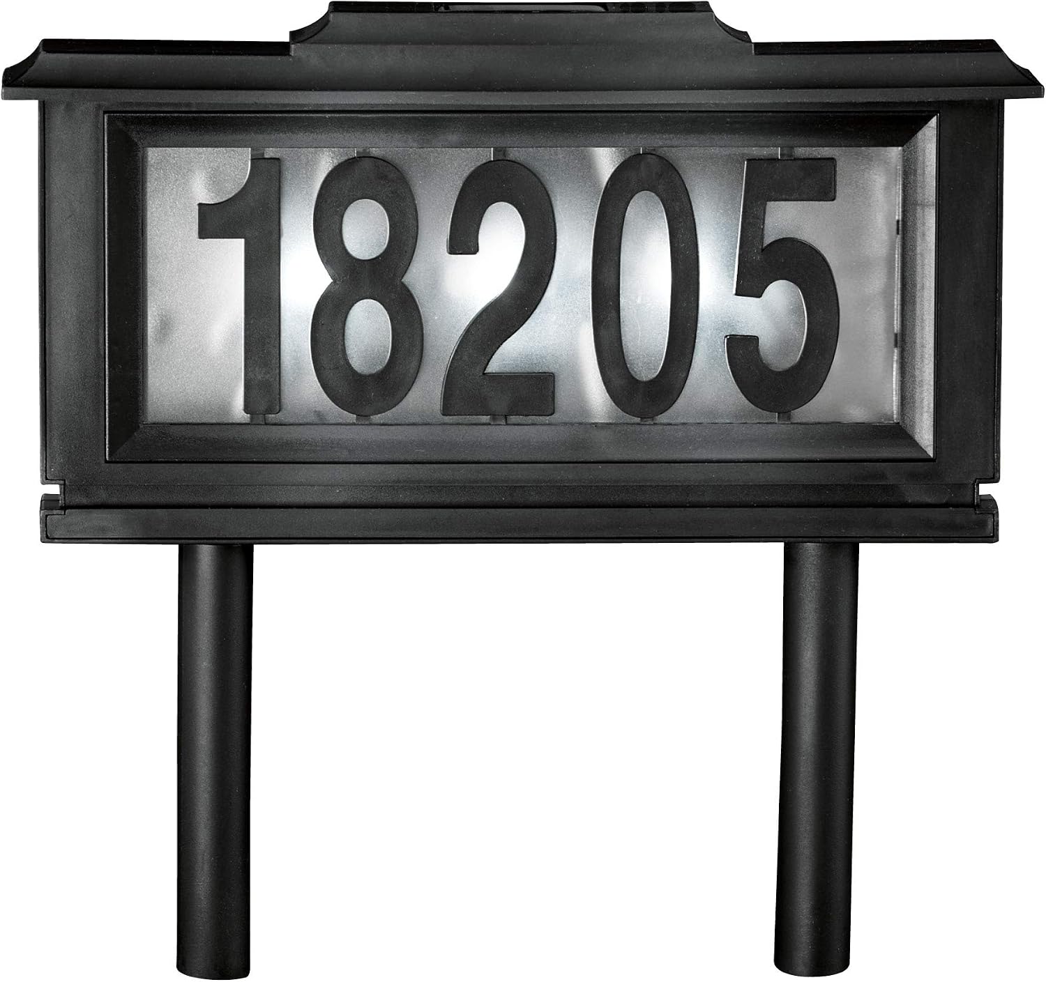 Amazon.com: Collections Etc Solar Powered Classic Style House Address ...