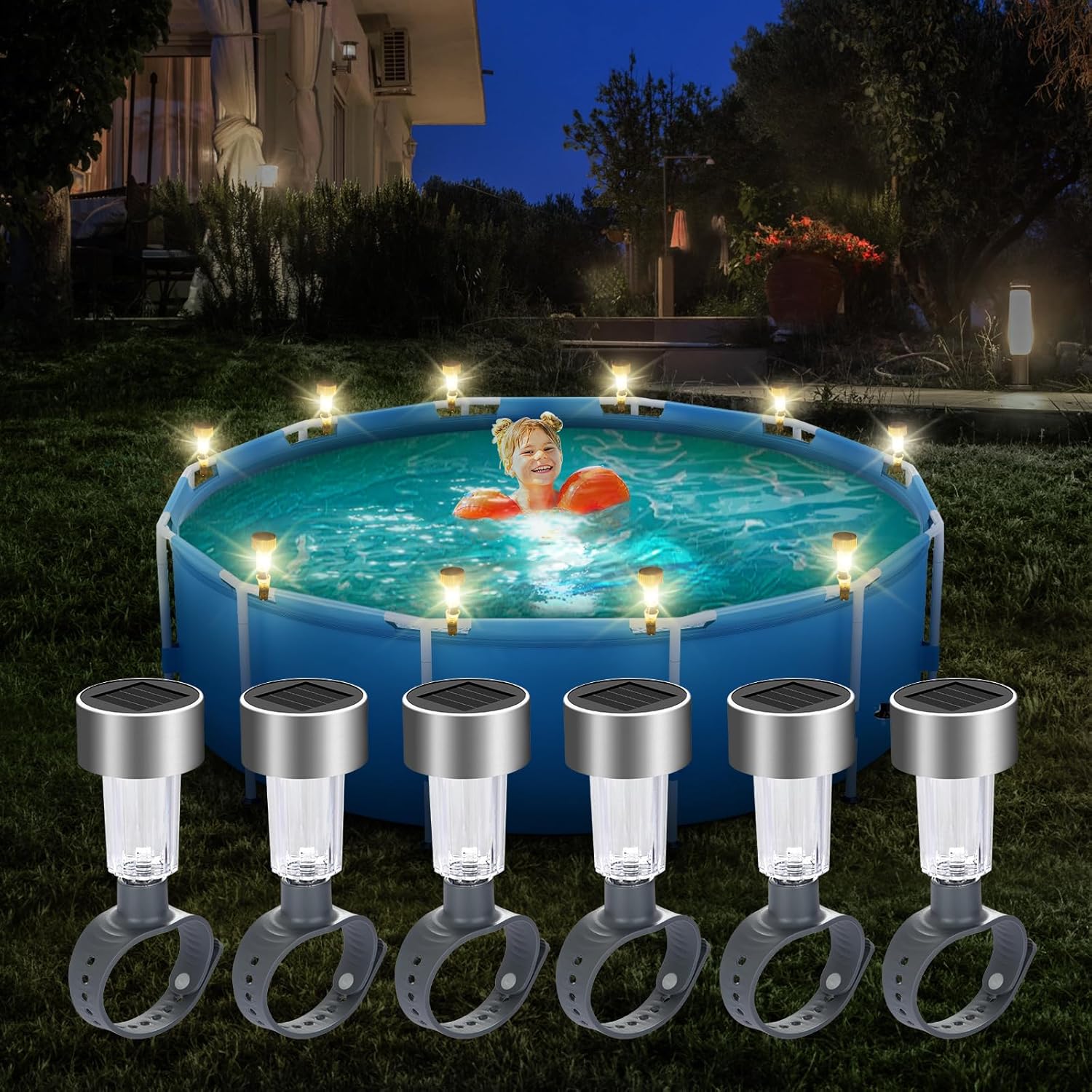 Amazon.com : SALMOPH Pool Lights for Above Ground Pools, Waterproof ...
