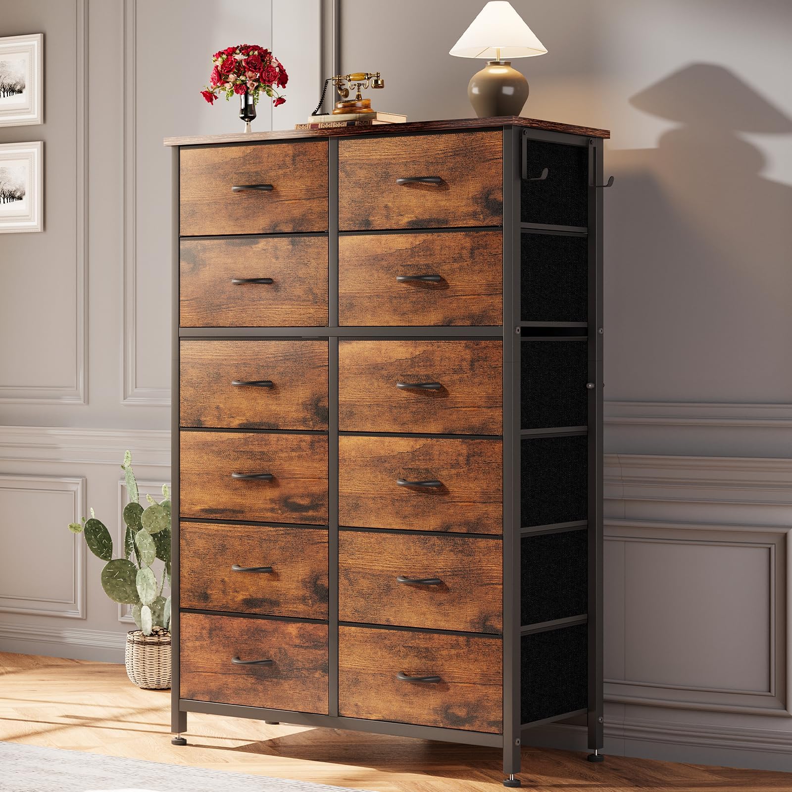 Amazon.com: 12 Dresser for Bedroom, Chest of Drawers for Bedroom with ...