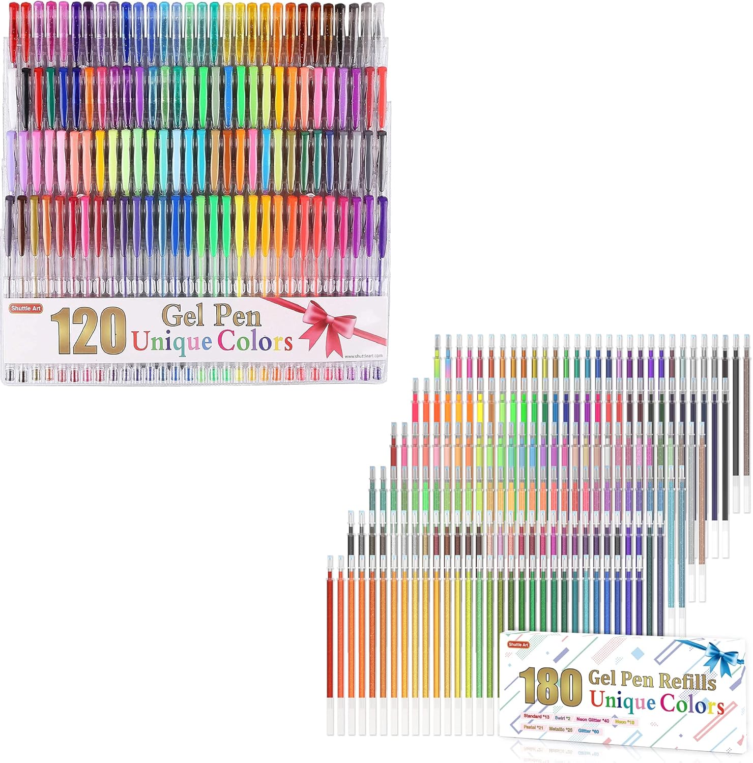 Amazon.com: Shuttle Art Gel Pens Bundle, 120 Unique Colors (No ...