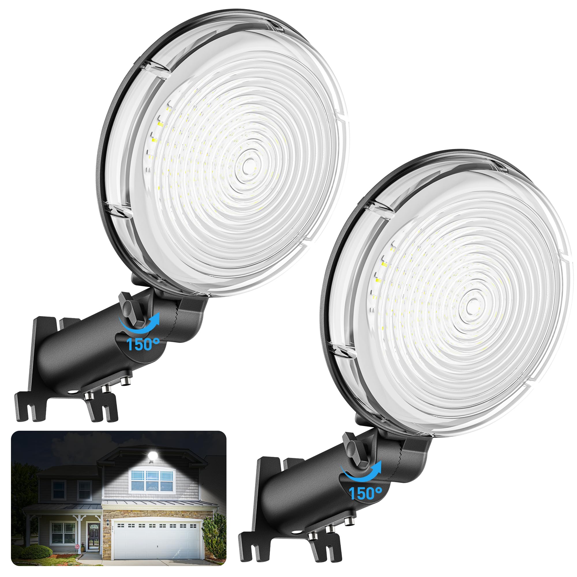 Snapklik.com : Racokky 2 Pack Barn Light,6500K Daylight Dusk To Dawn ...