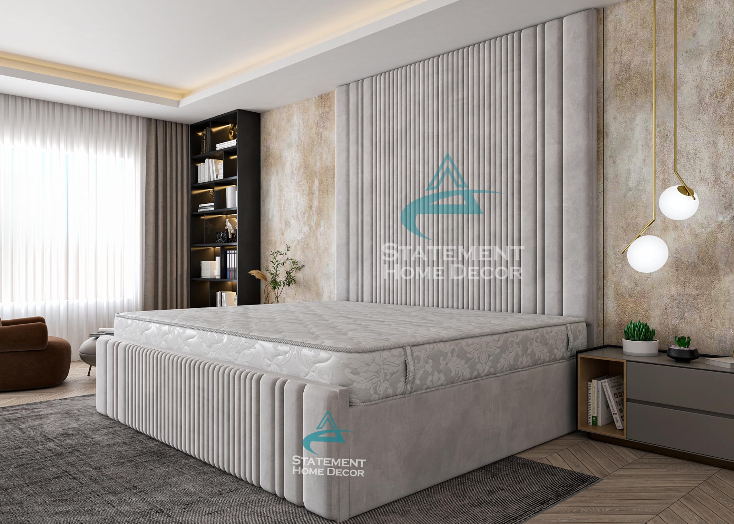 High Headboards And Bed Frames High Headboard Luxury Panel Bed With