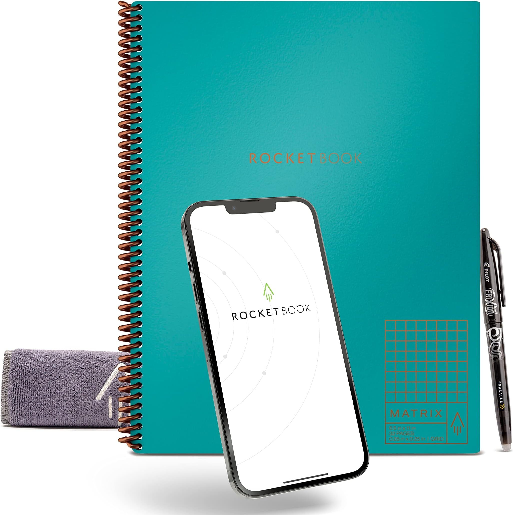 Amazon.com : Rocketbook Matrix Smart Reusable Graph Notebook | Eco ...