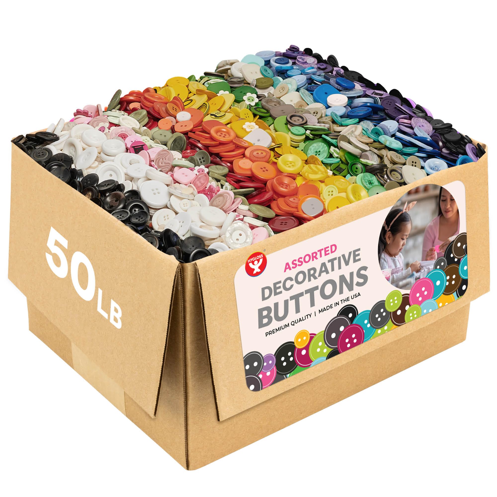Amazon.com: 25,000 (Approx) Assorted Buttons for Crafts - Bulk Buttons ...