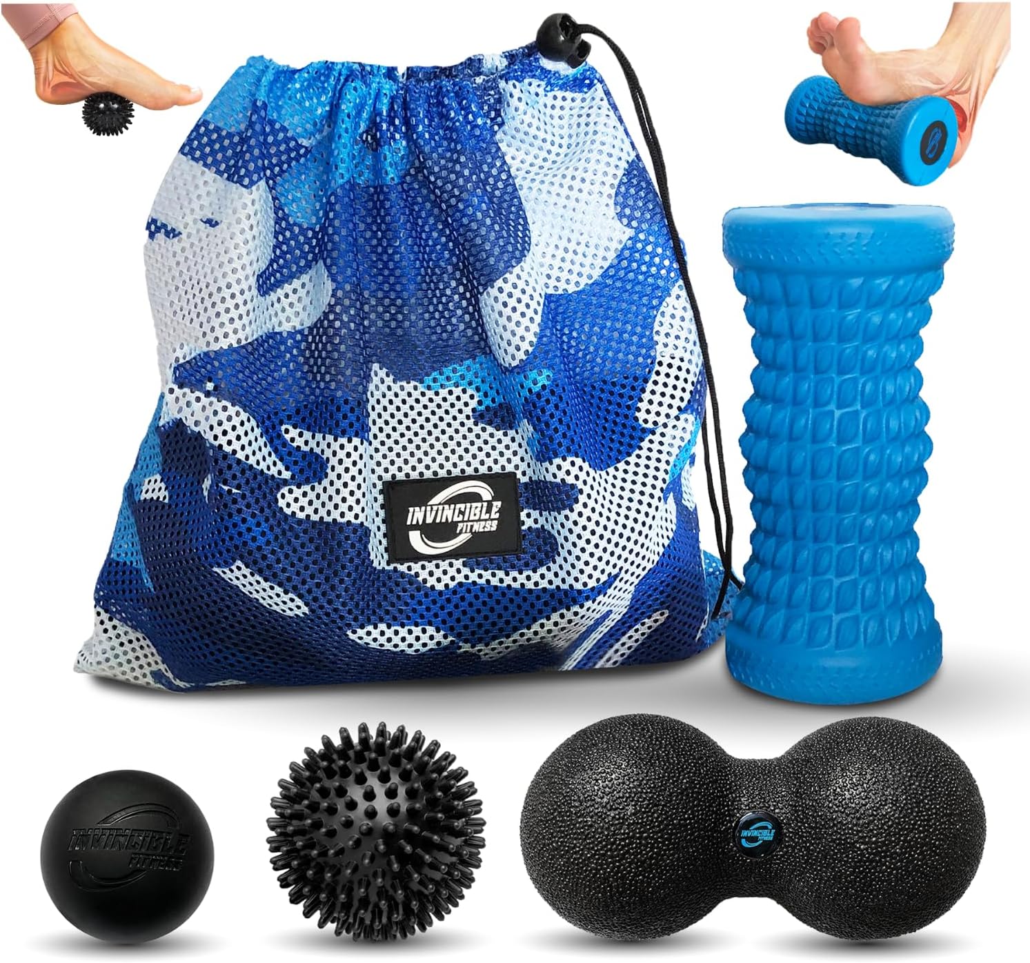 Amazon.com: Invincible Fitness Foot Roller 4-in-1 Therapy Set for Tired ...