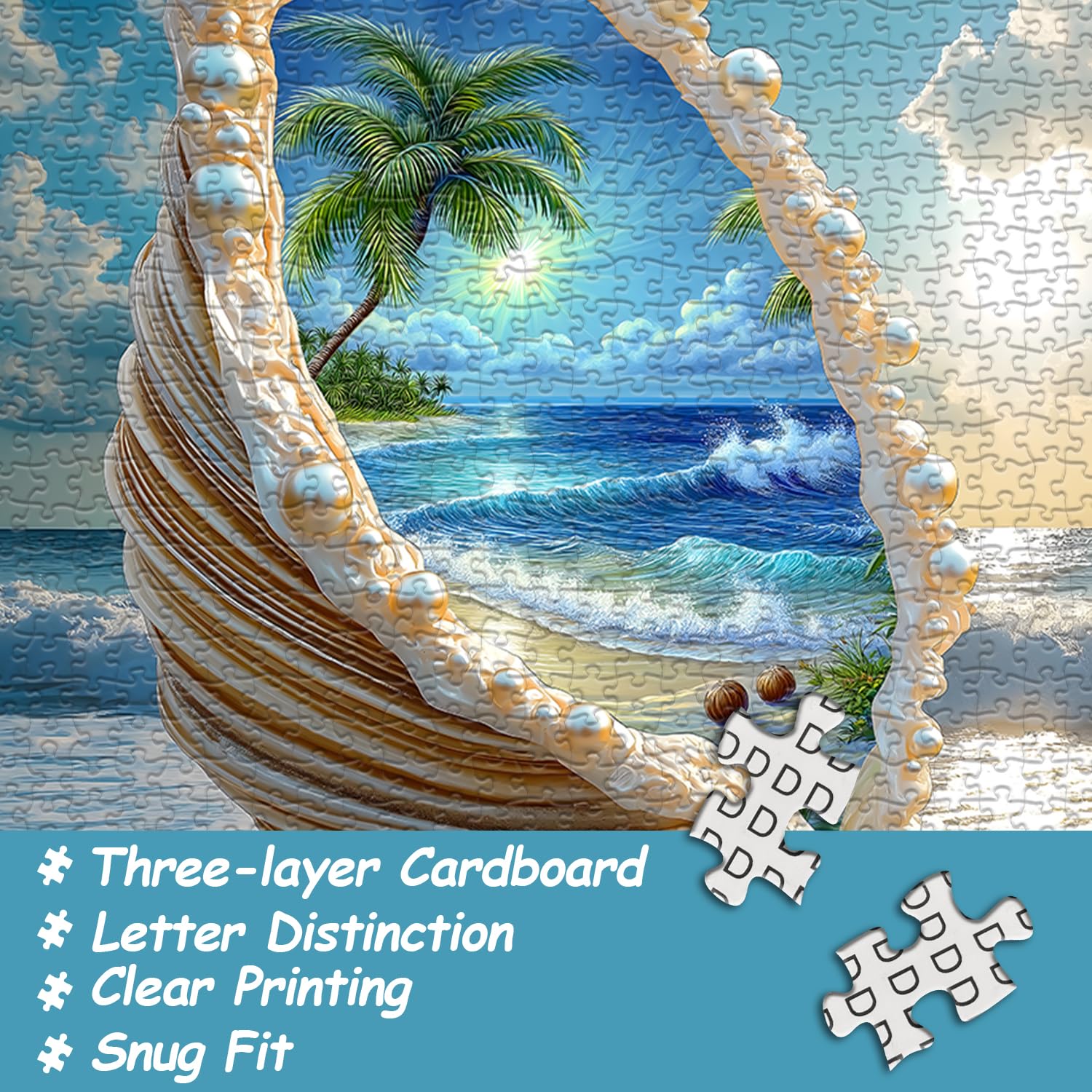 Snapklik.com : Beach Puzzles For Adults 1000 Piece, Summer Marine Jewel ...