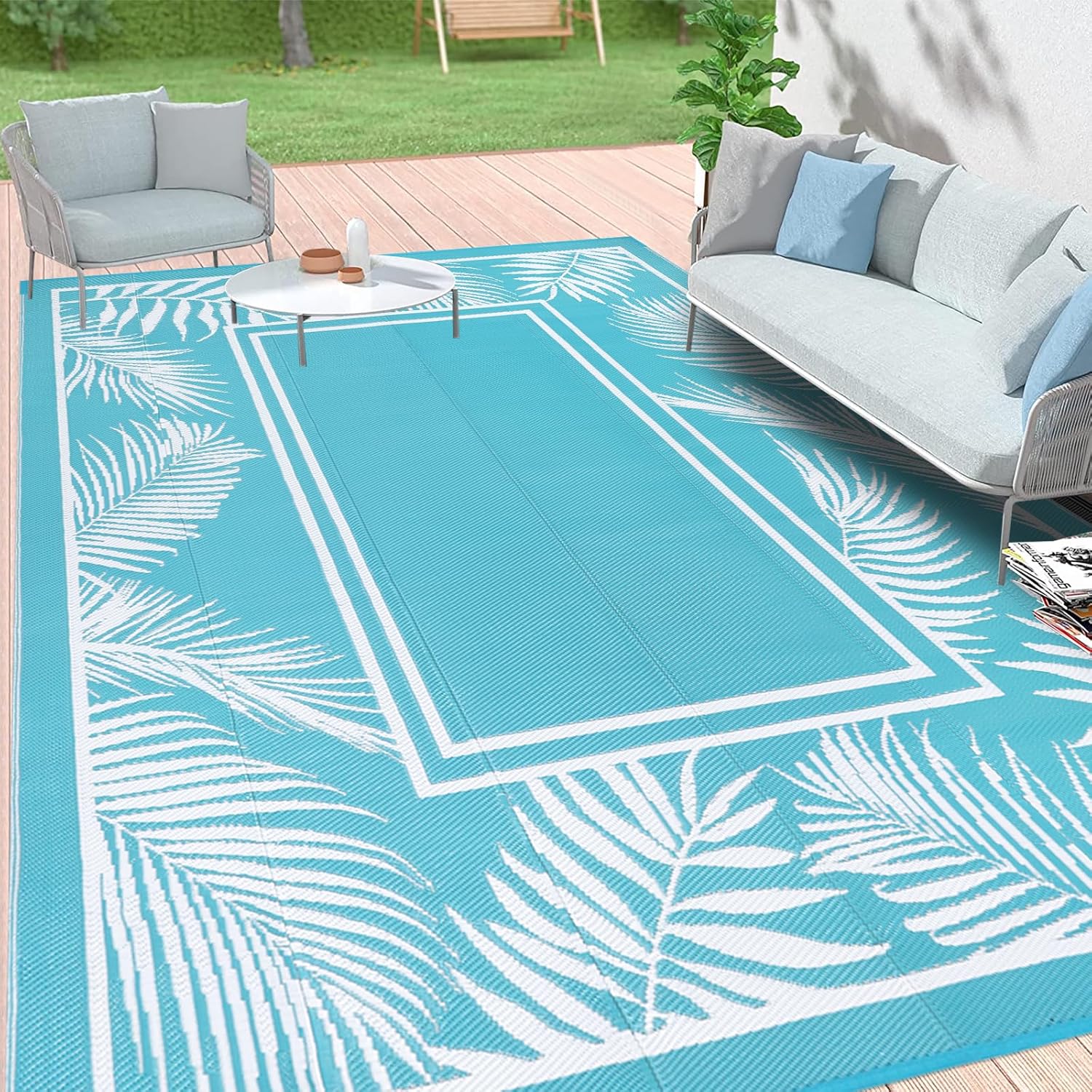 Bsmathom Outdoor Rug 8'x10' Waterproof for Patios Clearance, Waterproof ...
