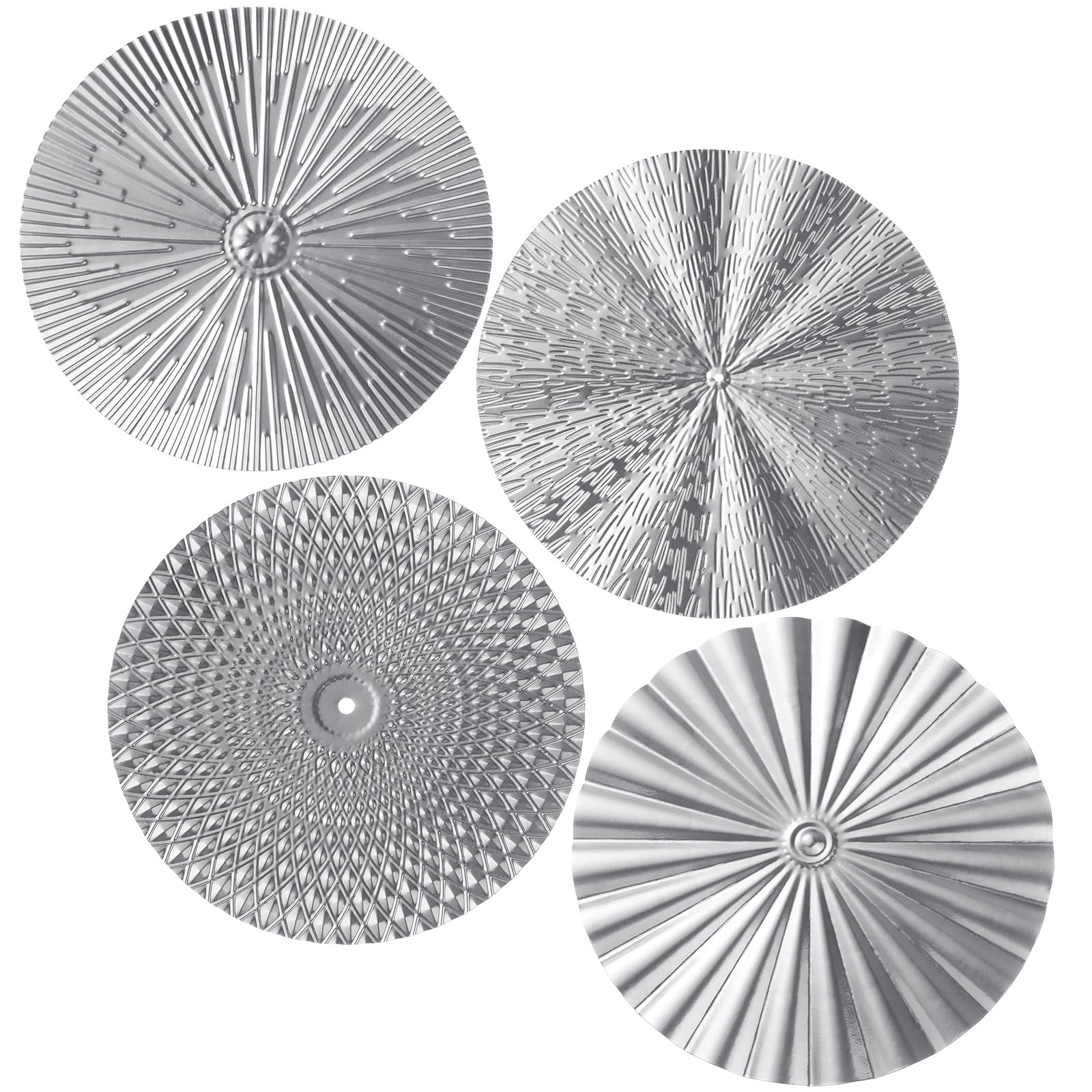Amazon.com: Hicarer 4 Pcs 12 Inch Metal Wall Art Decor Sunburst Hanging ...