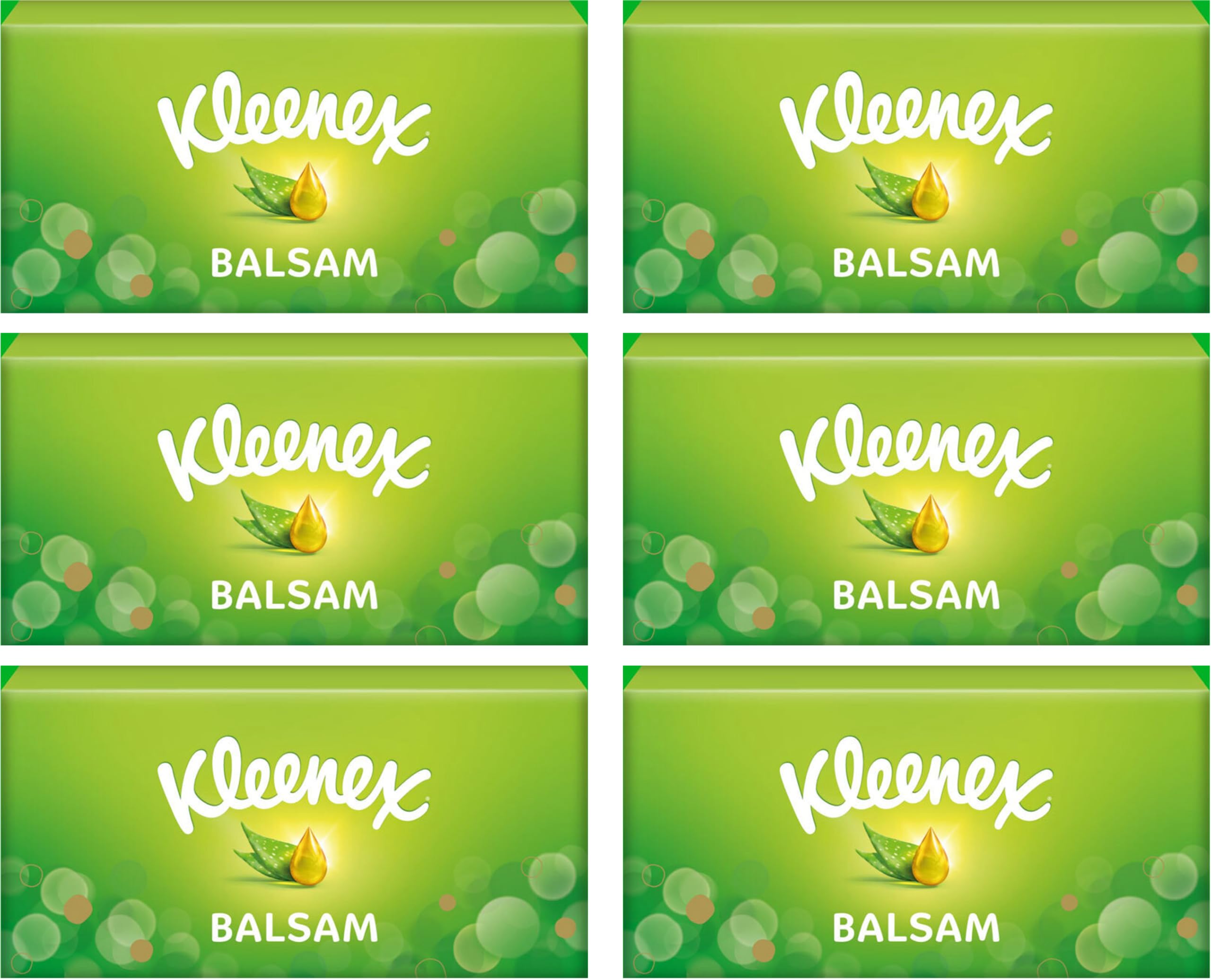 Kleenex Balsam Facial Tissues – 6 Standard Tissue Boxes - Balmcare ...
