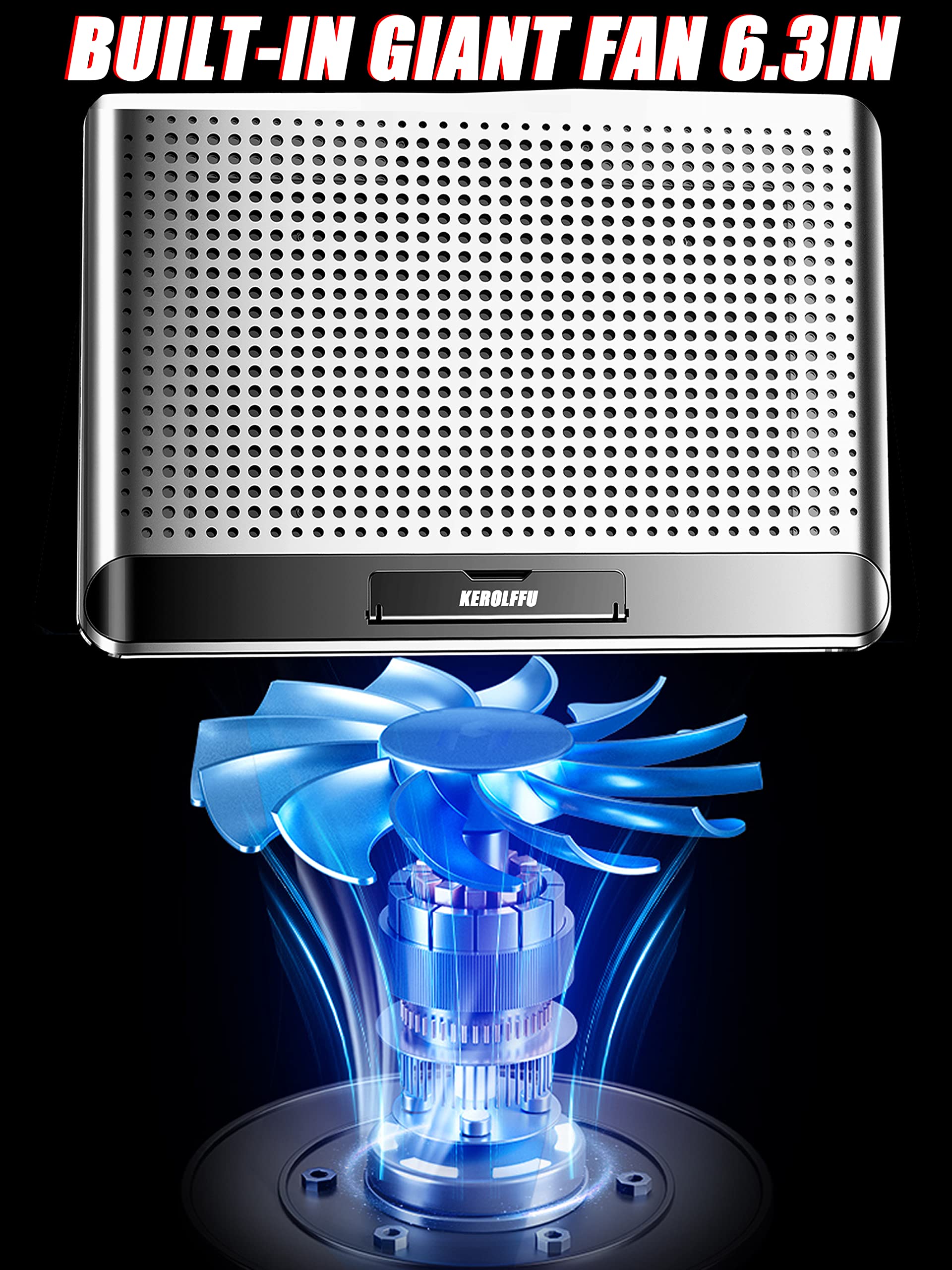 Snapklik.com : 16inch Single Fan Lap Chill Mat - Aluminum Panel Laptop ...