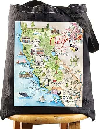 Amazon.com: WZMPA California State Tote Bag - Travel Gift & Vacation ...