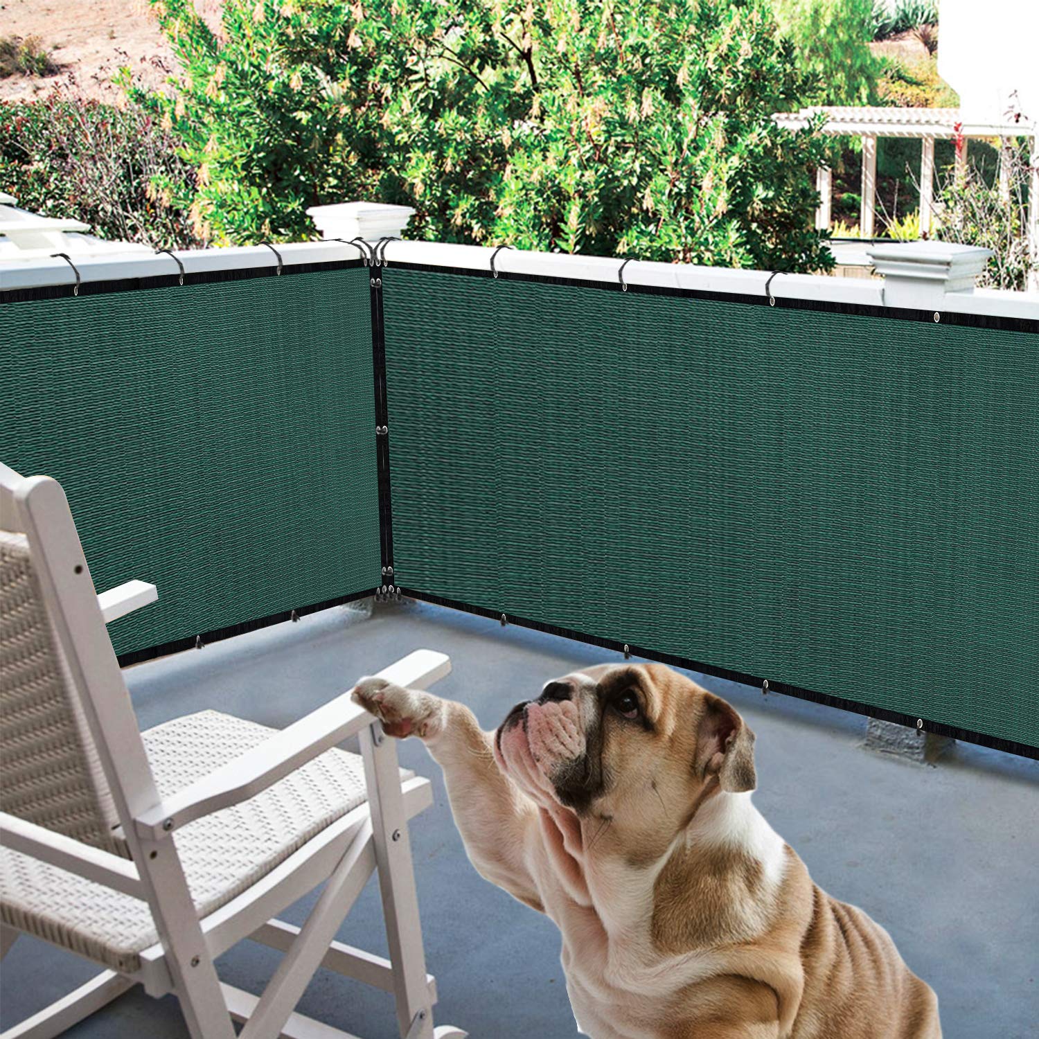 Snapklik.com : Balcony Privacy Screen Cover, 3.5ft X16.5ft Privacy ...