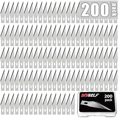Amazon.com: DIYSELF 100 PCS Exacto Knife Blades, SK5 Carbon Steel #11 ...