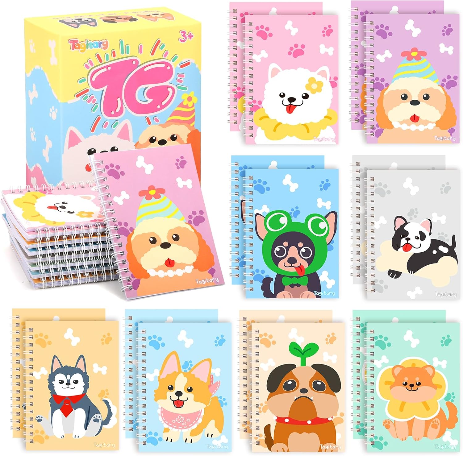Amazon.com: Tagitary Mini Notepads Dog Style Journal Notebooks,5.7X4 ...