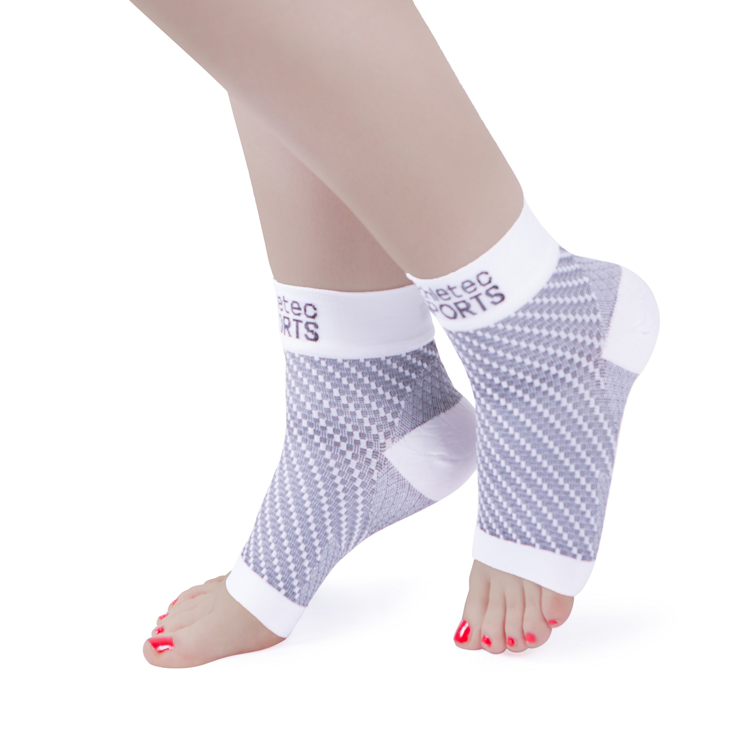 Amazon.com: Athletec Sport Compression Foot Sleeves with Arch Support ...