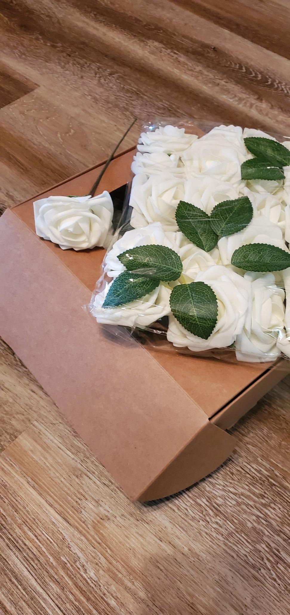 Amazon.com: Artificial Roses Flowers Artificial Foam Roses Real Looking ...