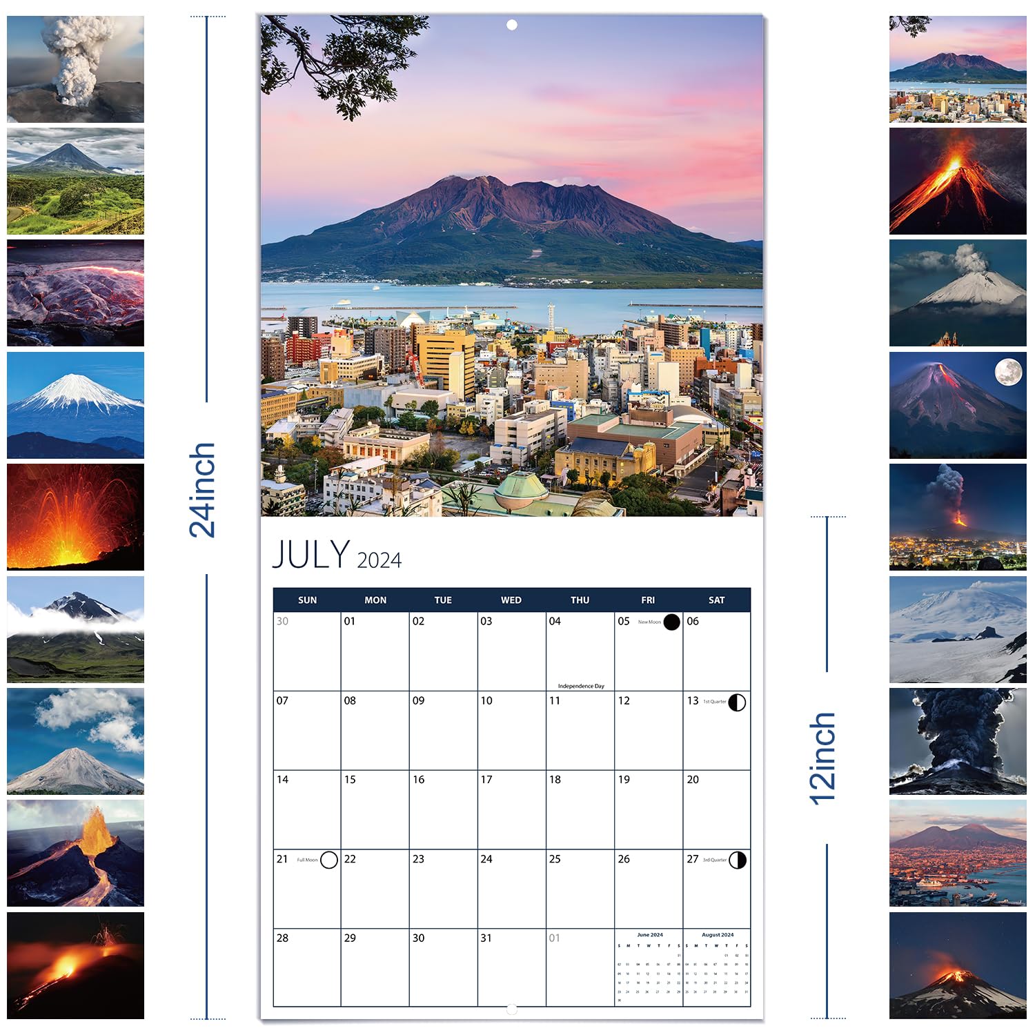 Snapklik.com : 18 Month Calendar July 2025, Volcano Wall Calendar July ...
