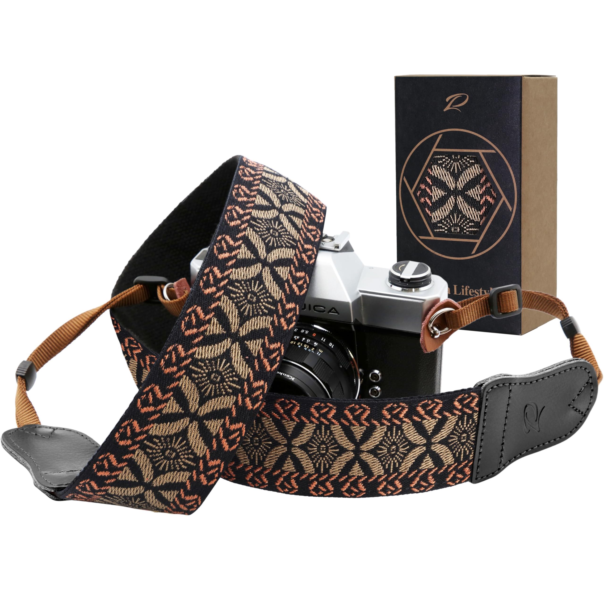 Amazon.com : Padwa Lifestyle Mystic Grey Embroidered Camera Strap ...