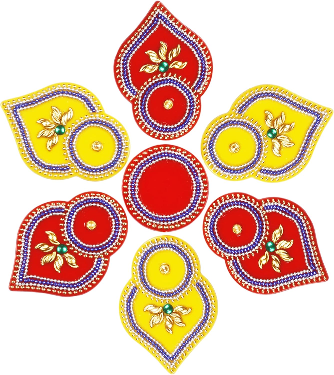 Amazon.com: Generic Multicolor Acrylic Rangoli for Home Office Diwali ...