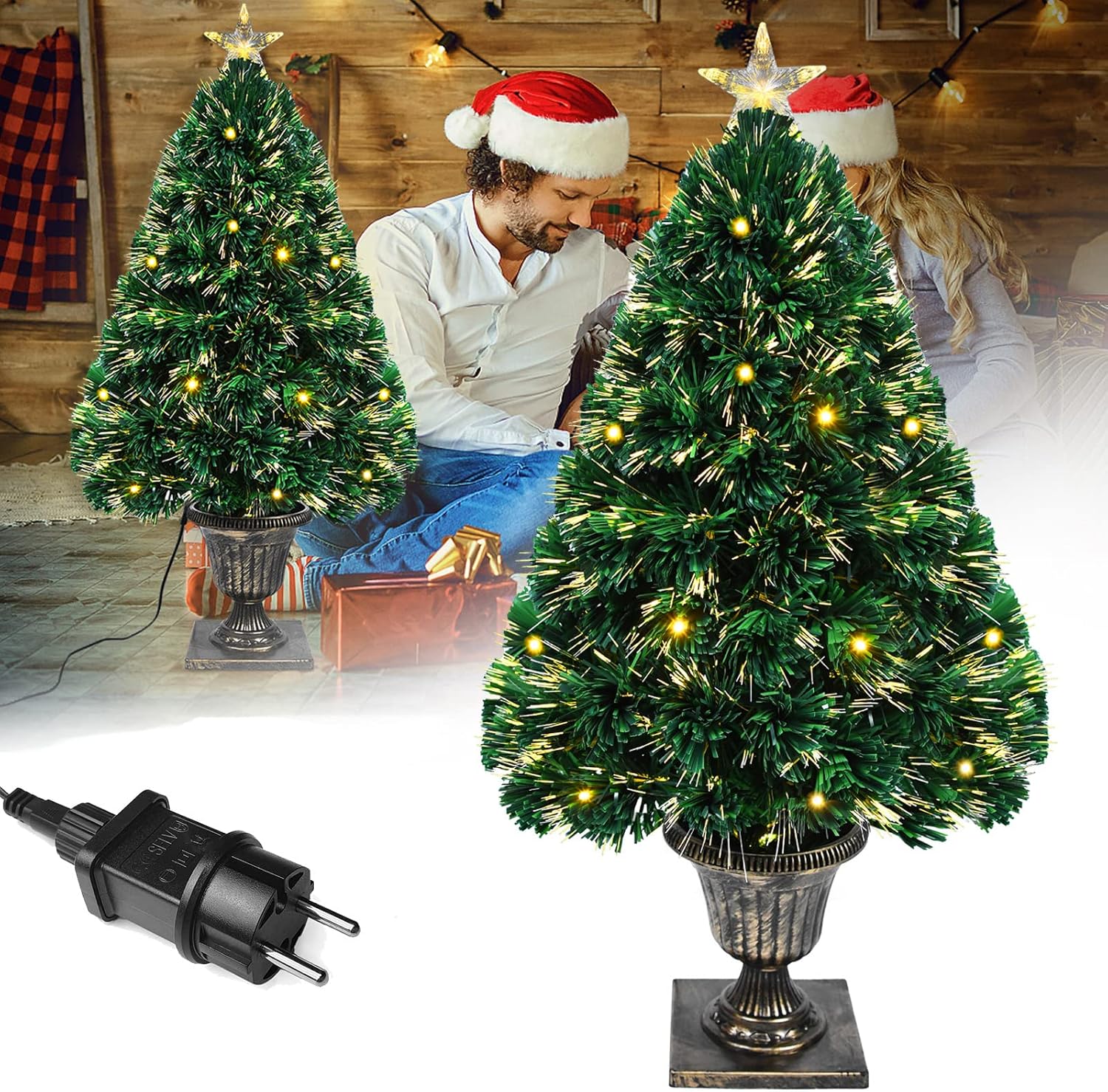 Amazon.de: NAIZY Künstliche Weihnachtsbaum 90cm mit 16LEDs ...