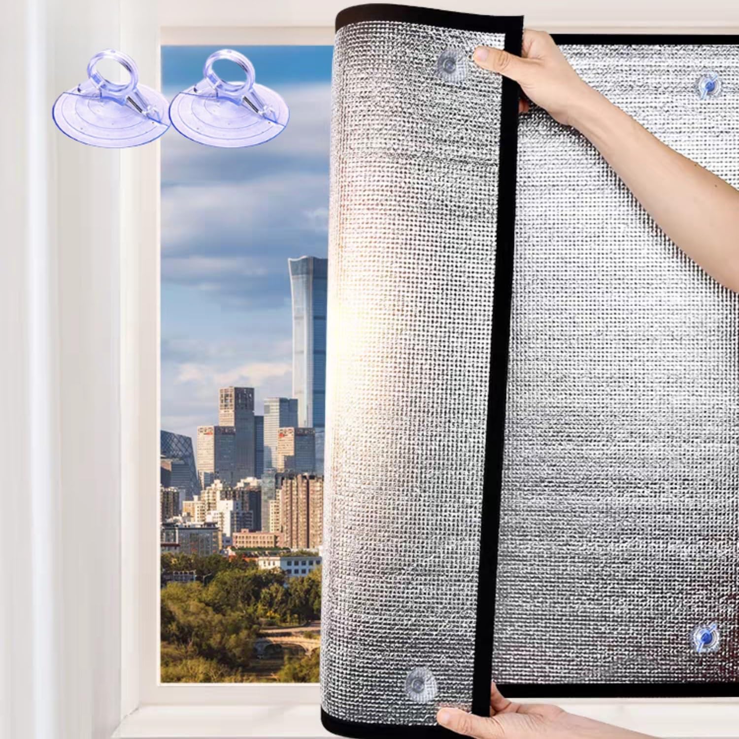 Amazon.com: Blackout Window Film, Anti UV Sun Protection Film, 8mm ...