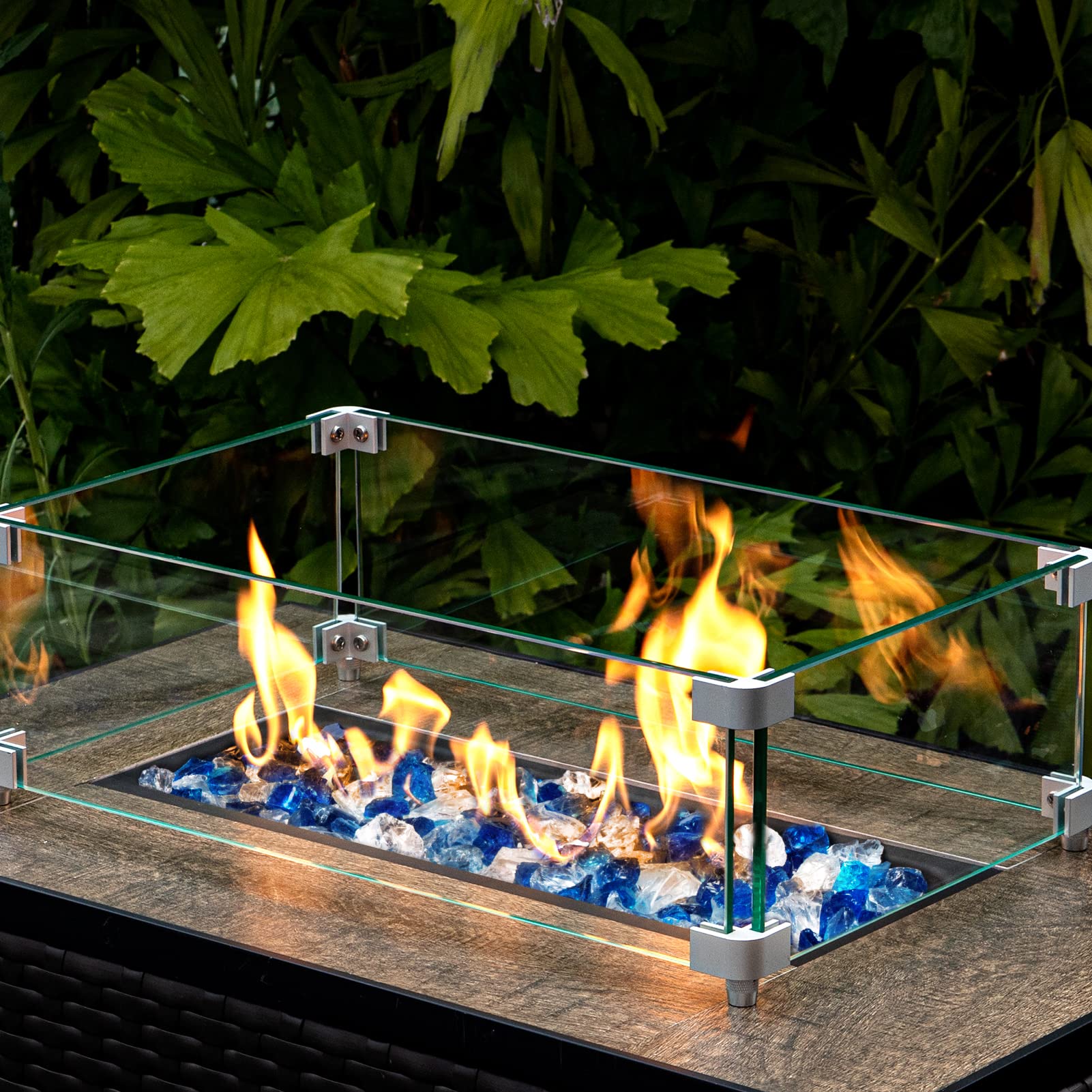 Snapklik.com : GASPRO 20 Lbs Bahama Blend Fire Glass For Fire Pit Table