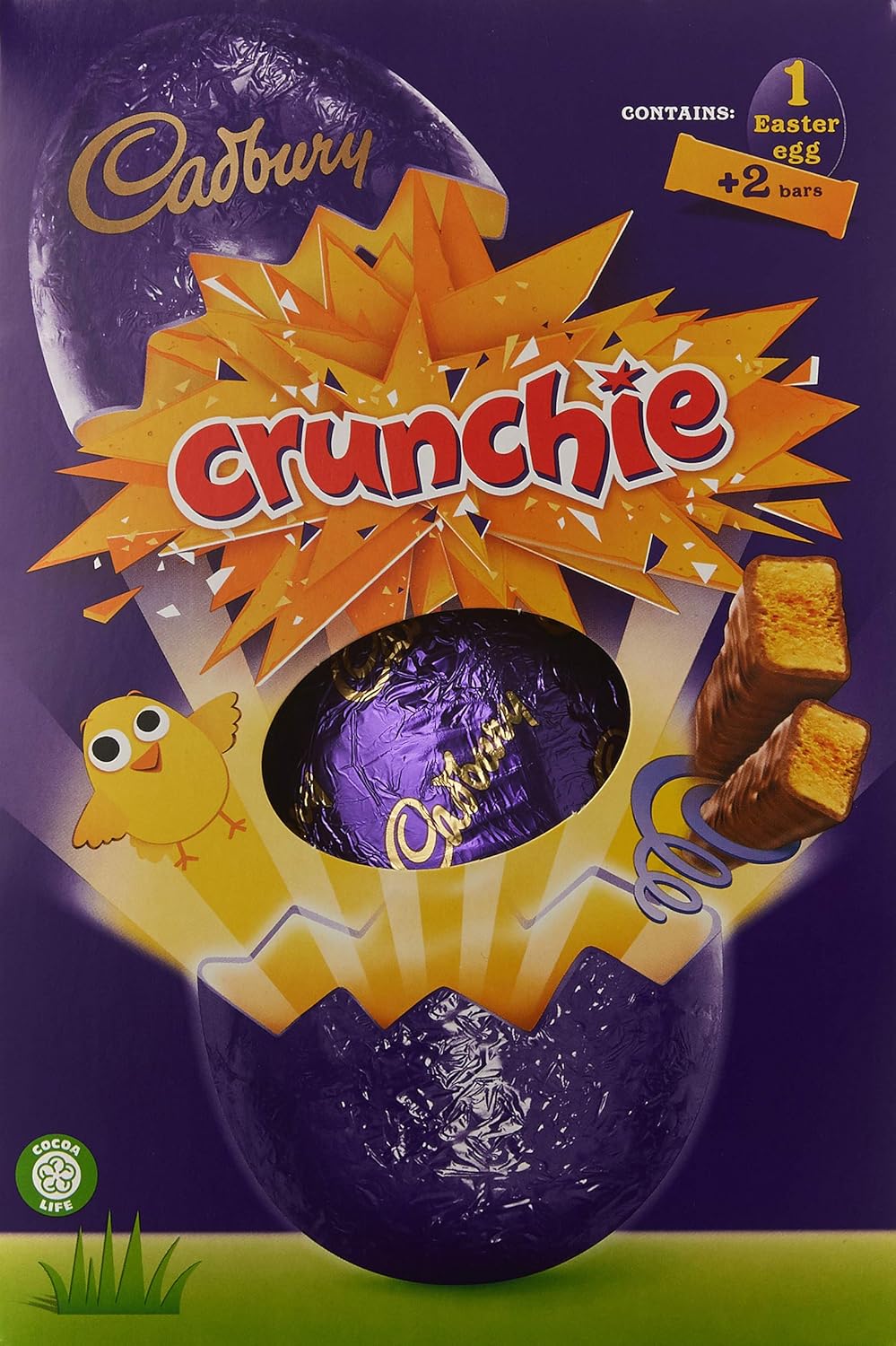 cadbury Crunchie Large Chocolate Easter Egg, 233 g, Pack of 6 : Amazon ...