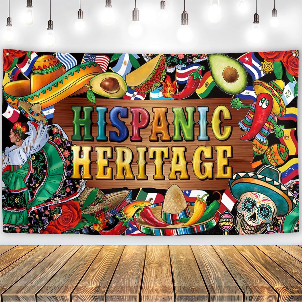 Amazon.com: Hispanic Heritage Month Decorations Latin American Banner ...
