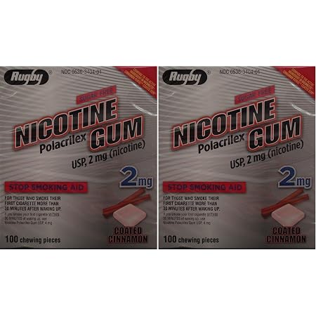 Amazon.com: Nicotine Gum 4mg Sugar Free Coated Cinnamon Generic for ...