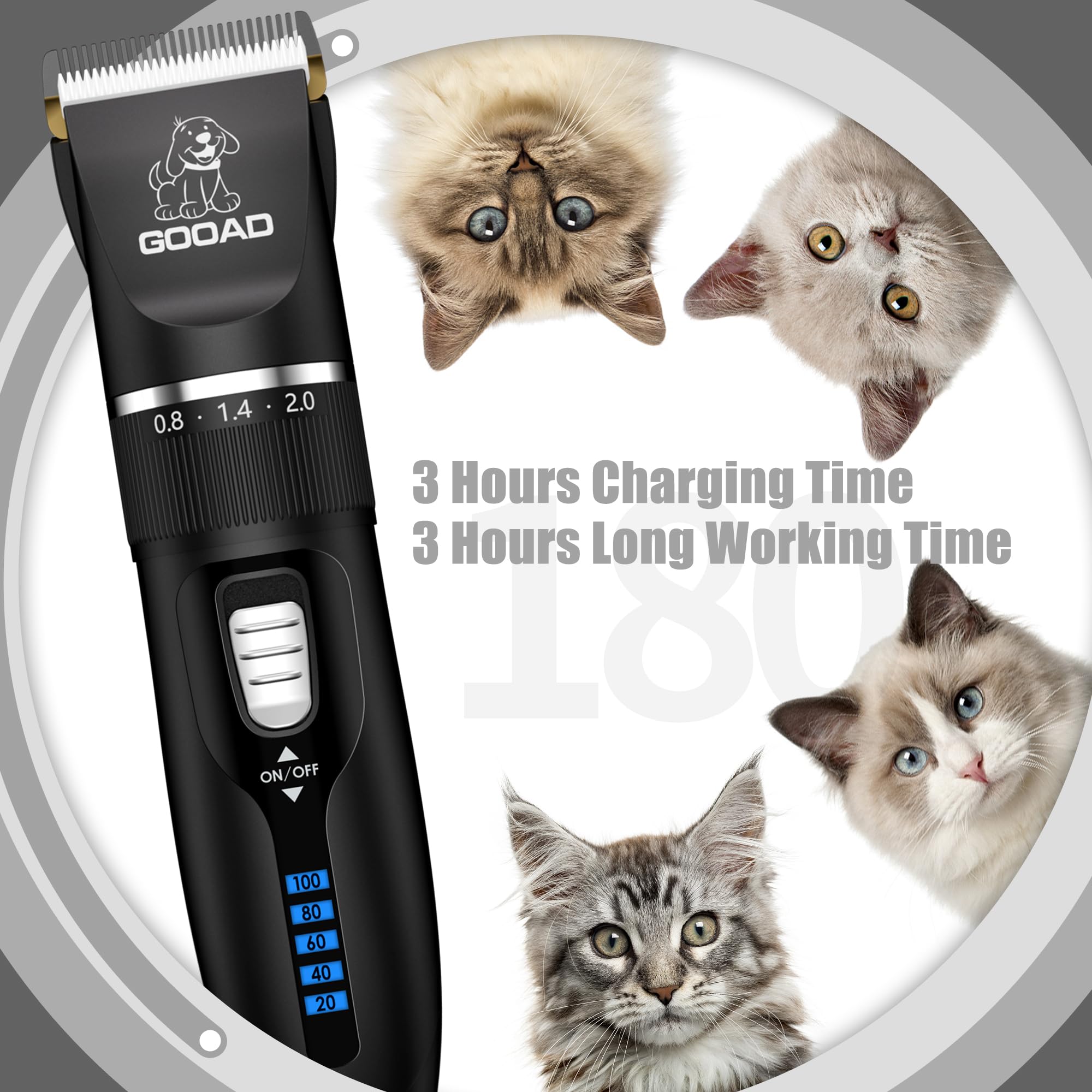 Snapklik.com : Gooad Cat Clippers, Professional Cat Grooming Kit ...