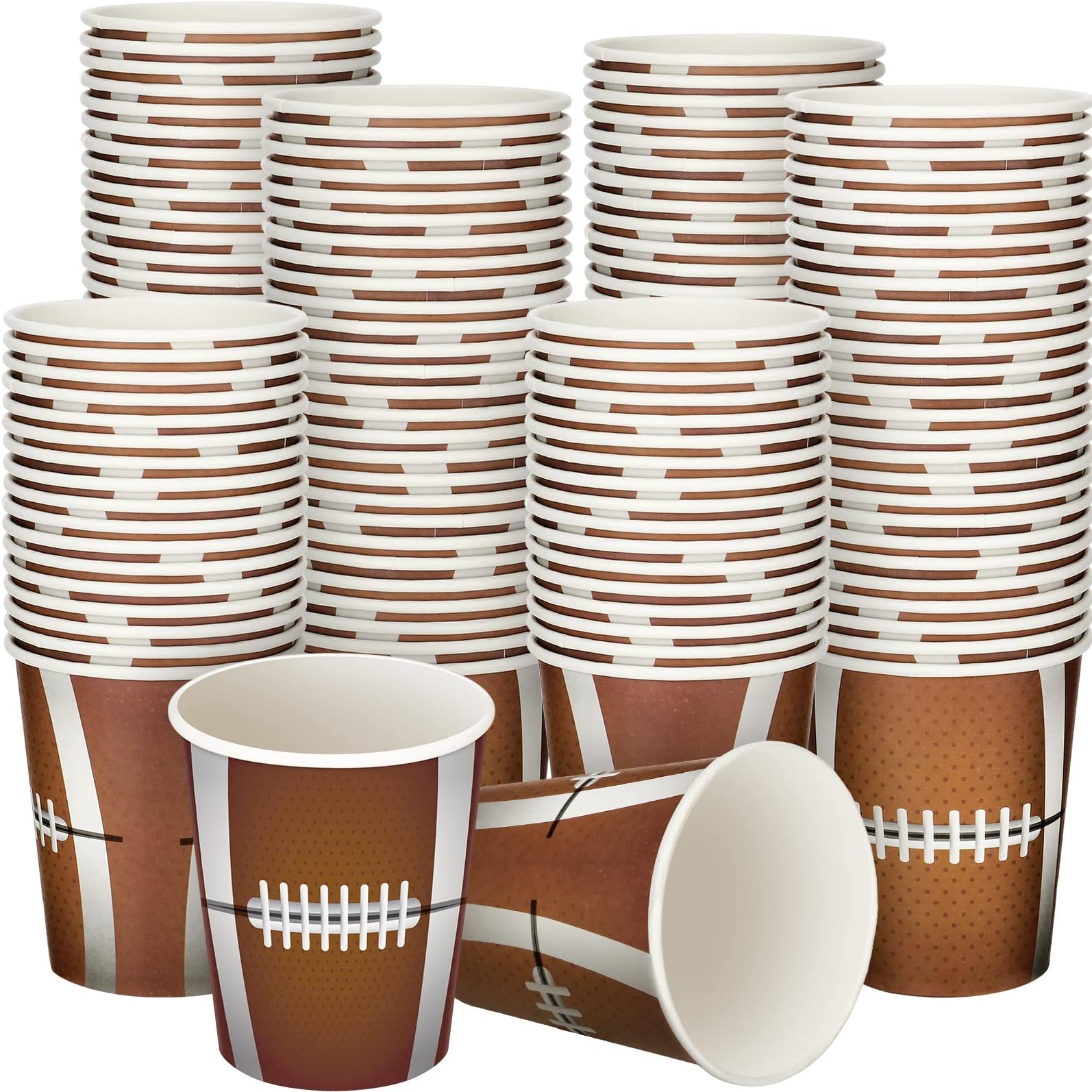 Amazon.com: Inspireyee 100 Pack Football Themed Disposable Paper Cups ...