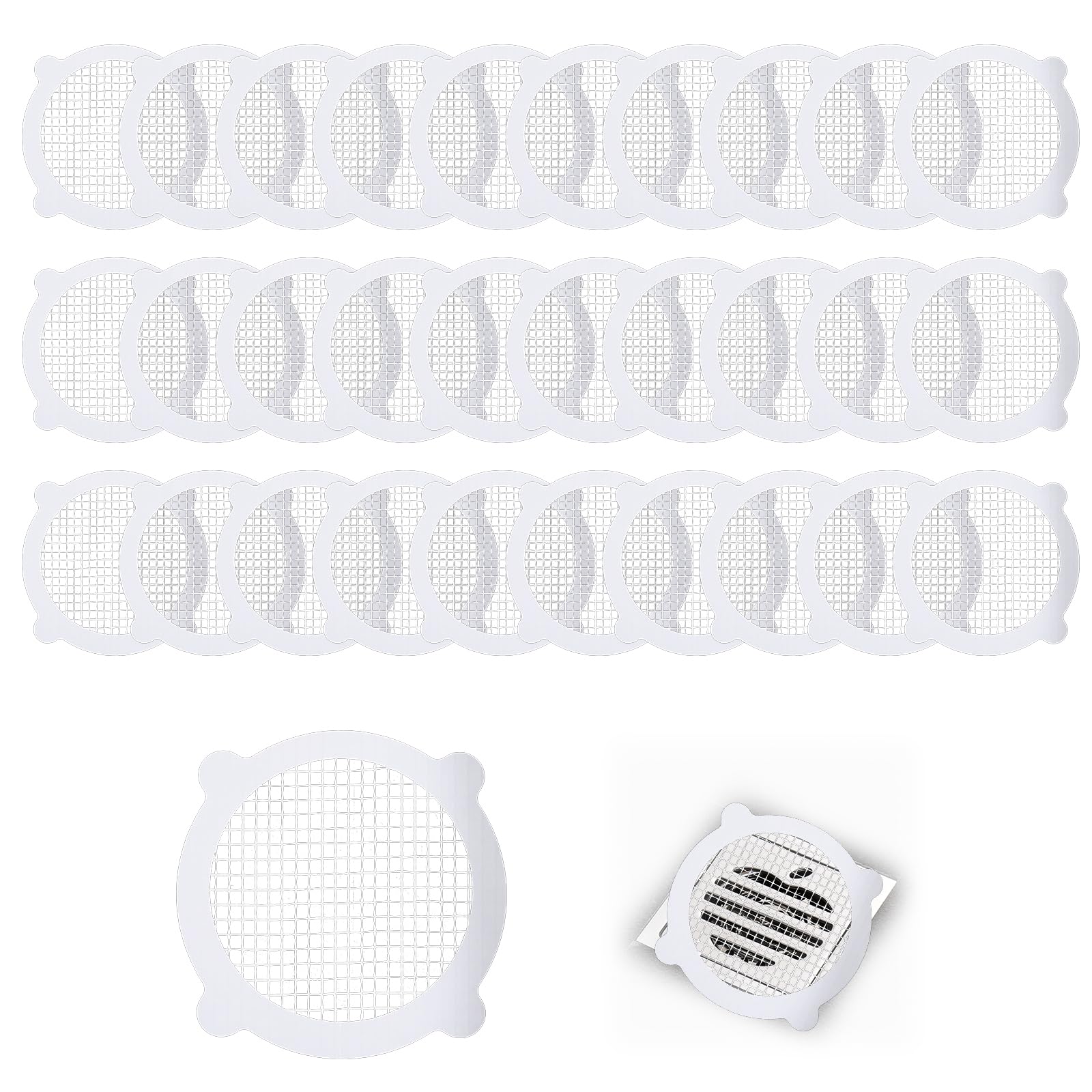 AOZUO 30pcs Shower Drain Hair Catcher Stickers, Disposable Floor Drain ...
