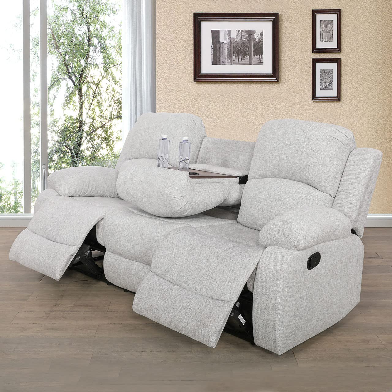 Amazon.com: Ball & Cast Manual Recliner Sofa Sectional Couch,Linen ...