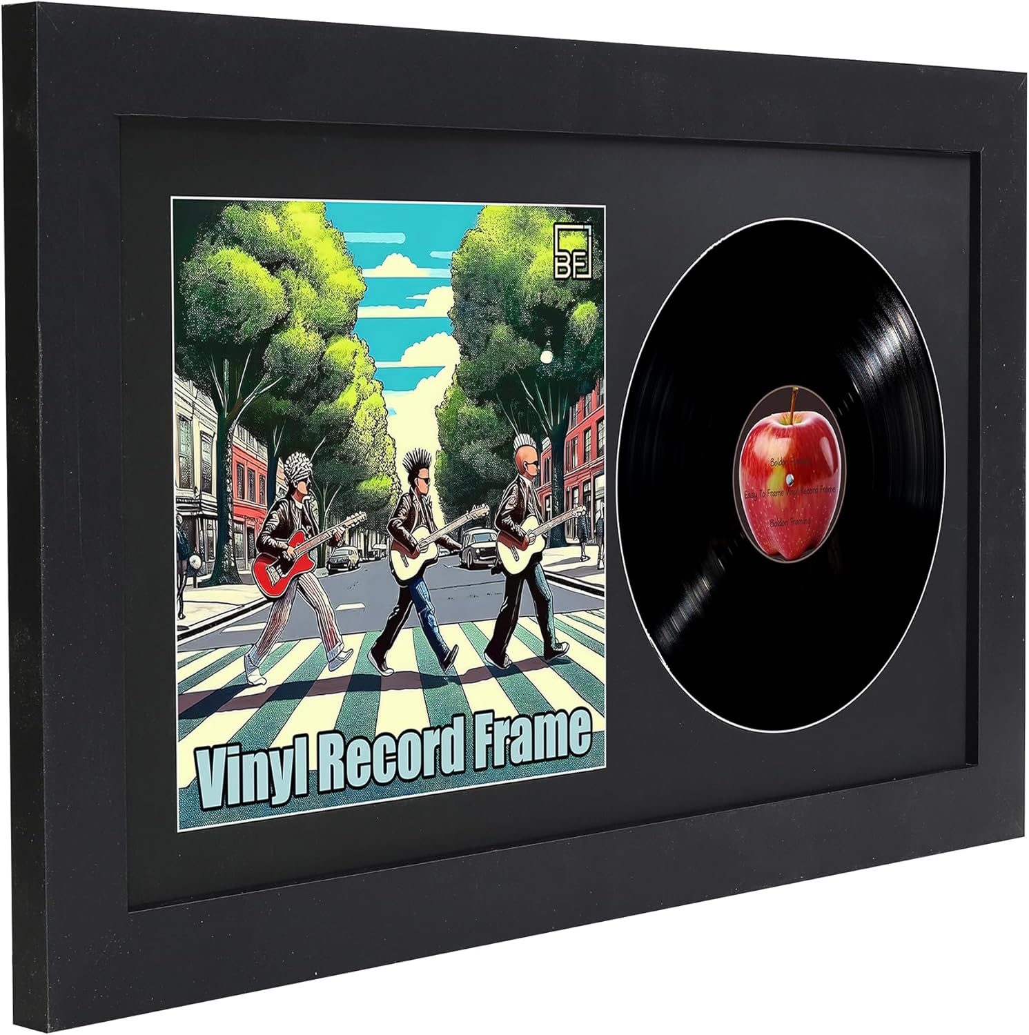 12" `Record Double Vinyl LP Record and Album Cover Frame With Blsck ...